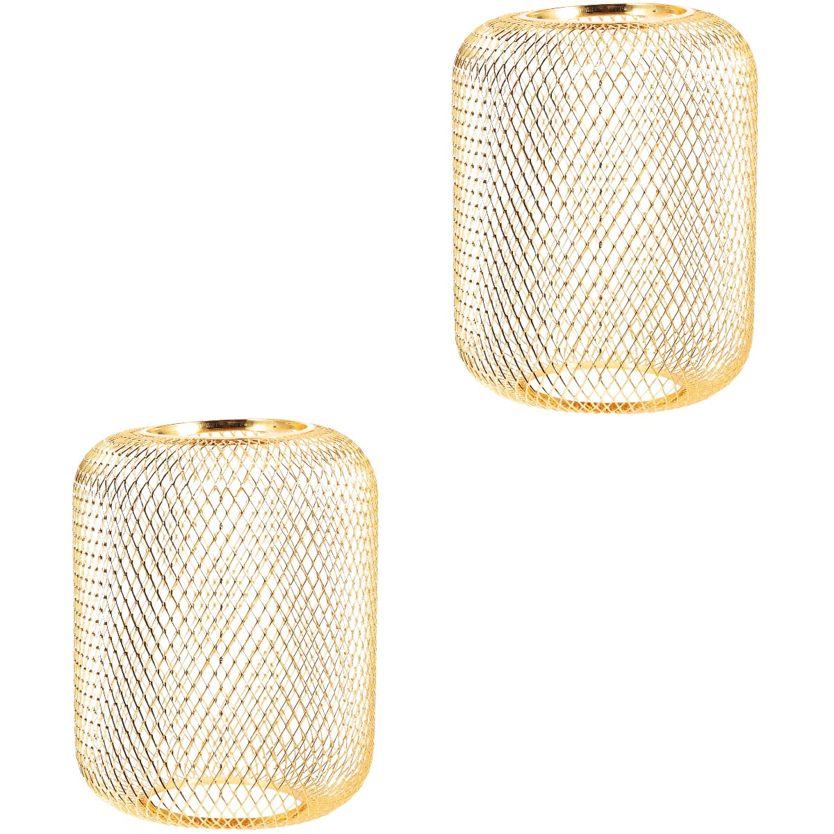 Masteelf 2pcs Mesh Designed Metal Lamp Shades Modern Iron Wire Light ...