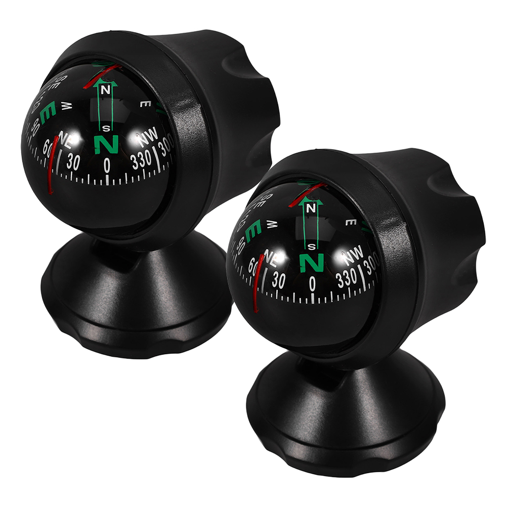 Masteelf 2pcs Mini Auto Compass For Car Dashboard Compact Adhesive ...