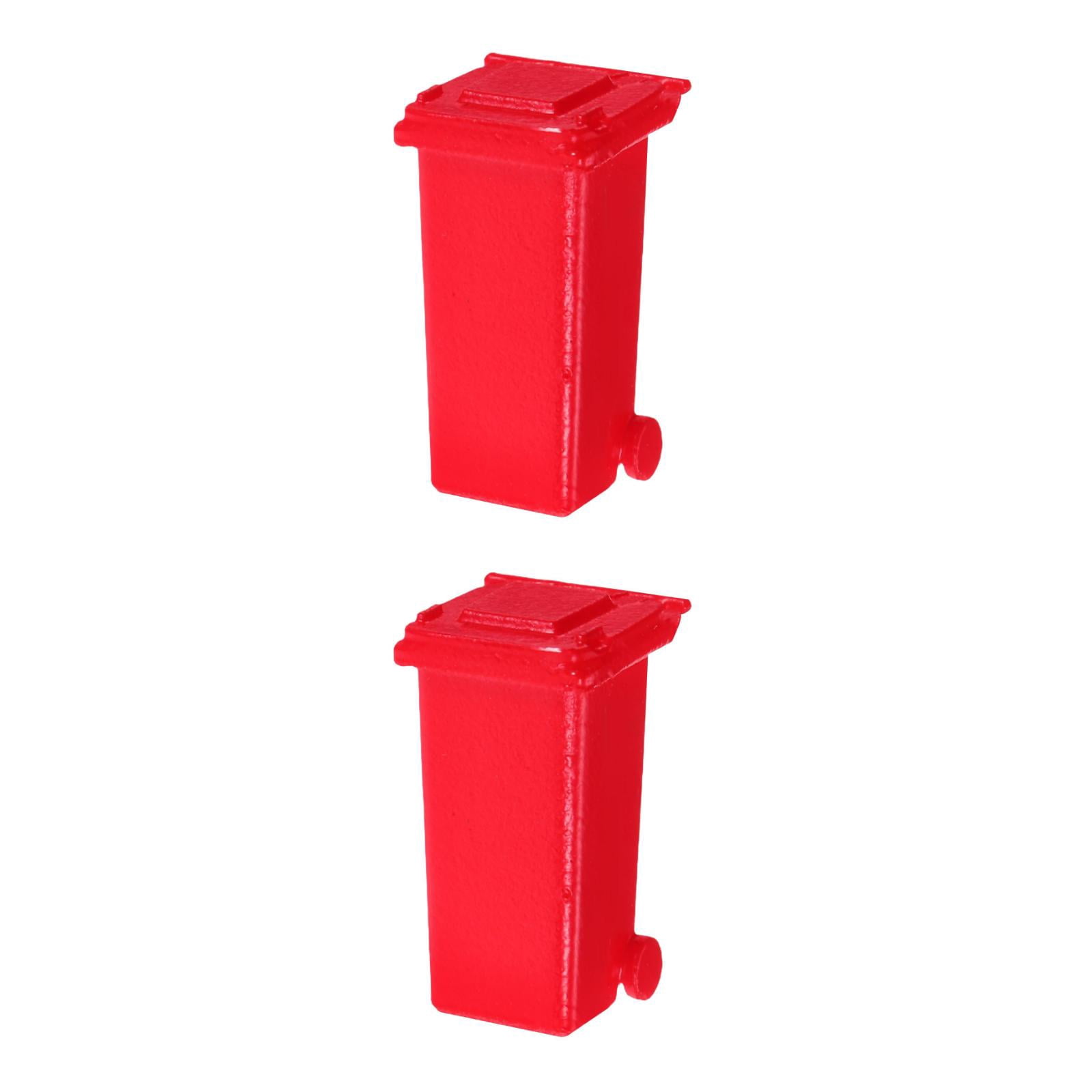 Masteelf 2pcs Miniature Trash Cans for Dollhouse, Small Garbage Bins ...