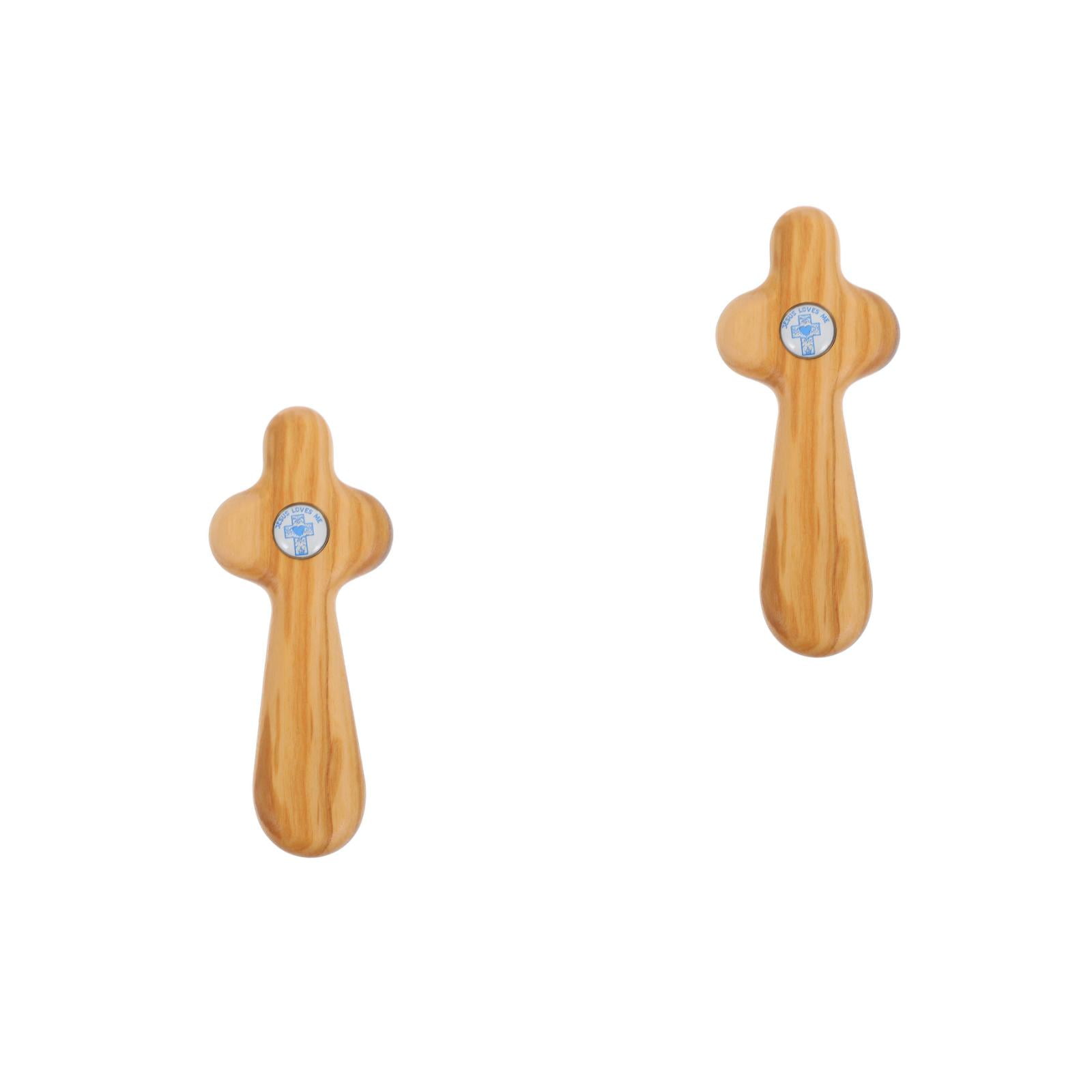 Masteelf 2pcs Mini Wooden Cross Baptismal Handheld Cross Prayer Cross ...