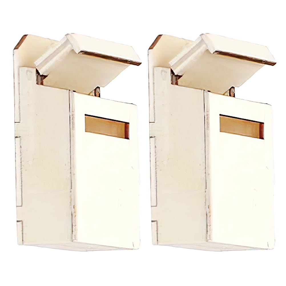 Masteelf 2pcs Mini Wooden Mailbox Toy Dollhouse Decor Accessories Kids ...