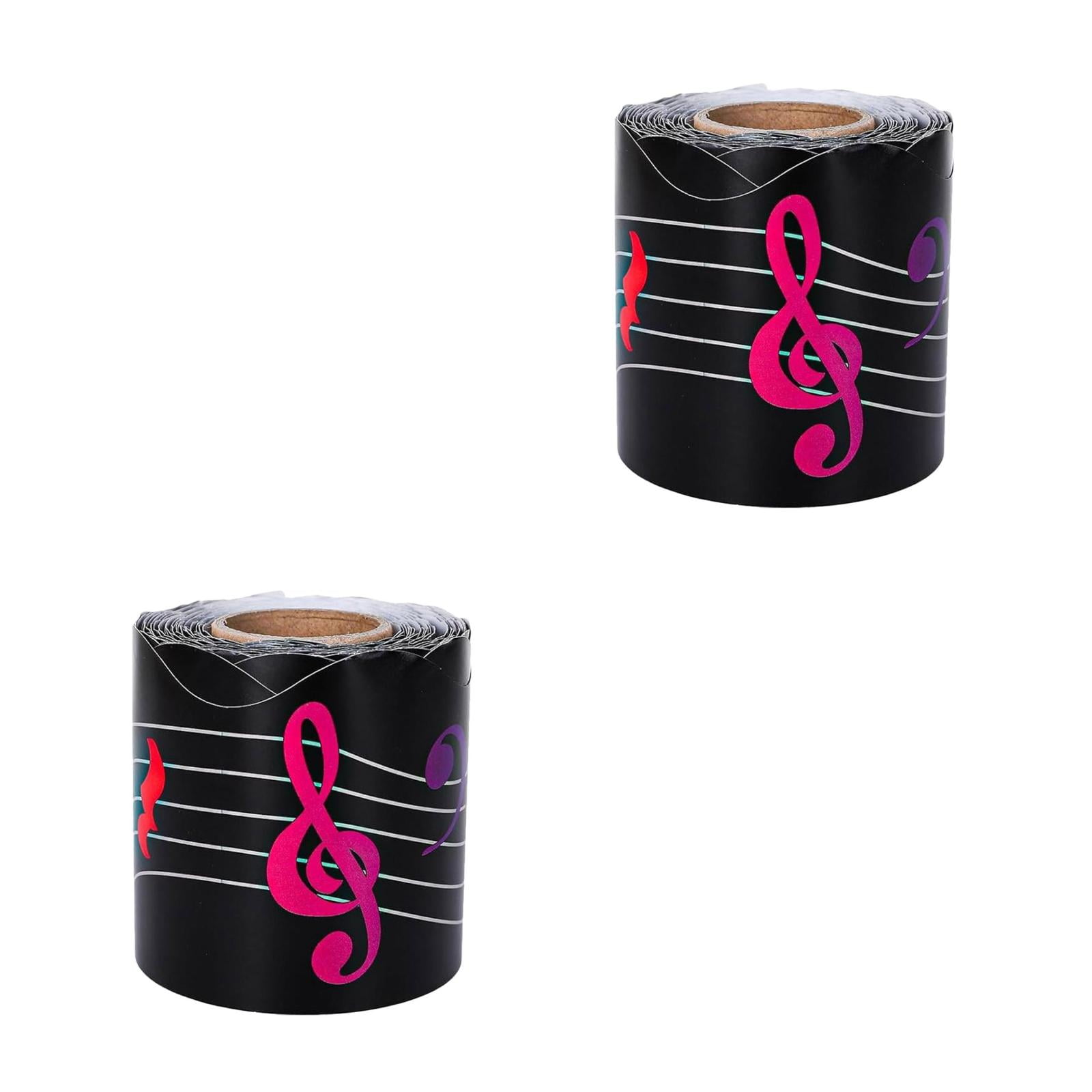 Masteelf 2pcs Musical Notes Bulletin Board Borders 33ft Colorful ...