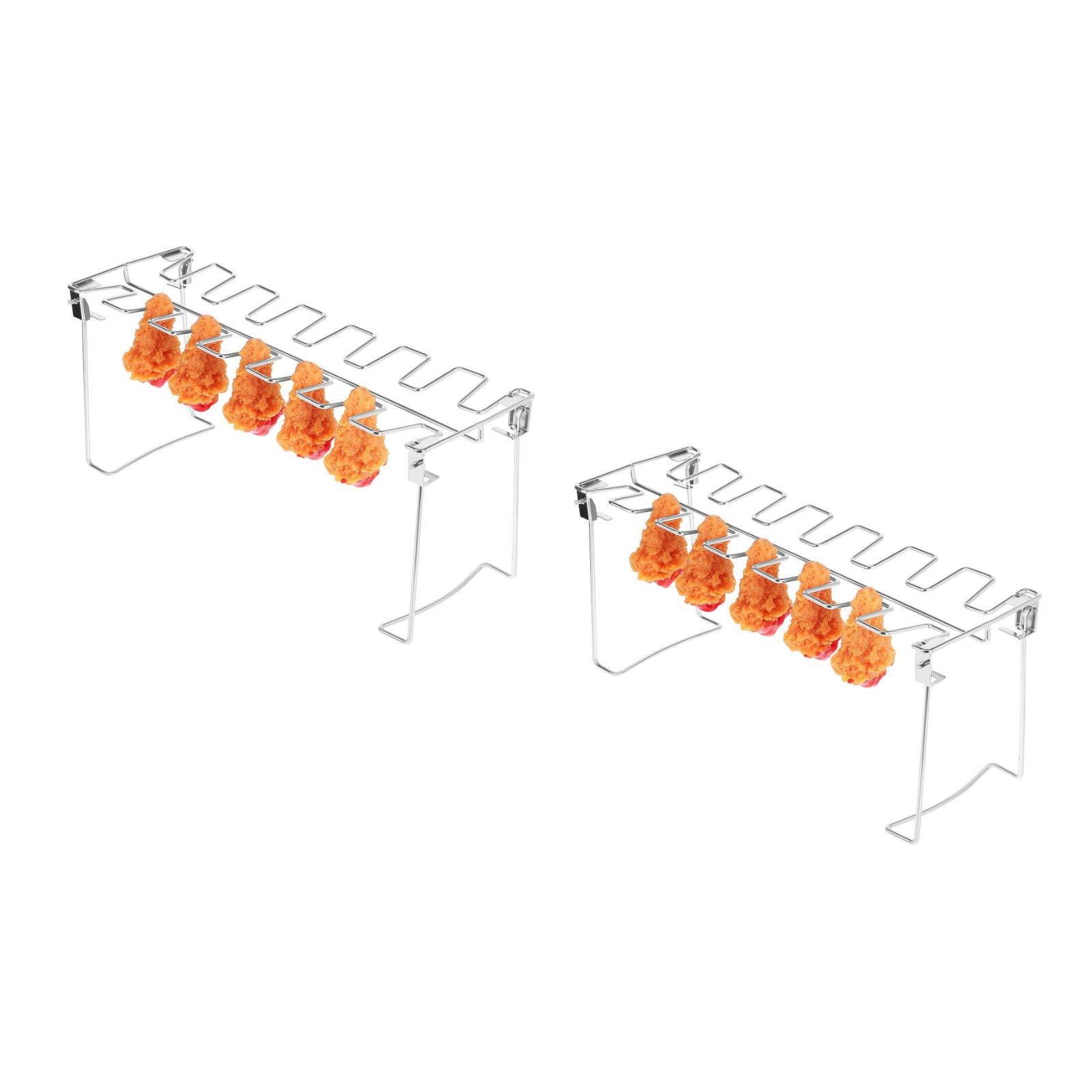 Masteelf 2pcs New Stainless Steel Chicken Drumsticks Smoker Rack ...