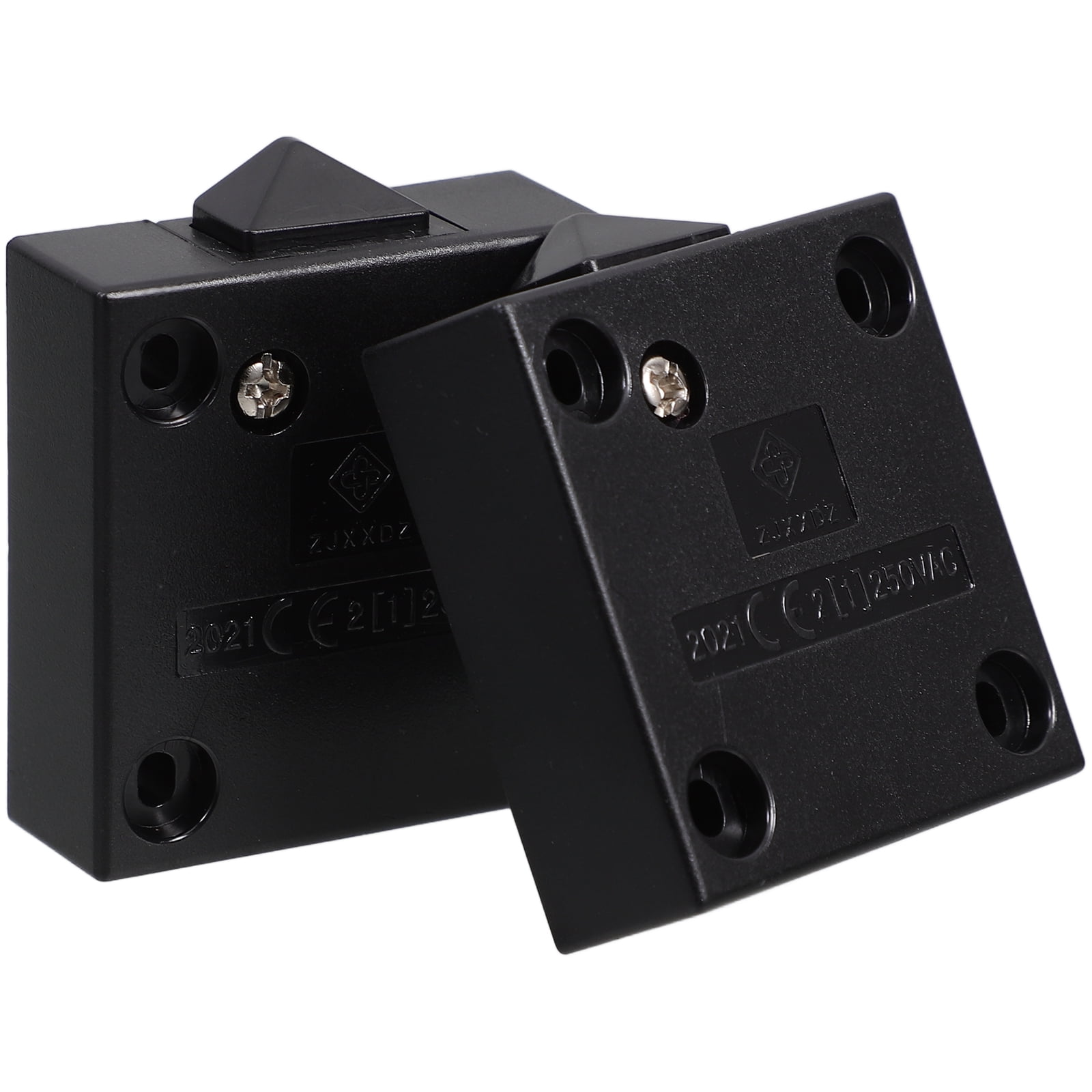 Masteelf 2pcs Normally Closed Cabinet Door Switch Push Button Easy ...