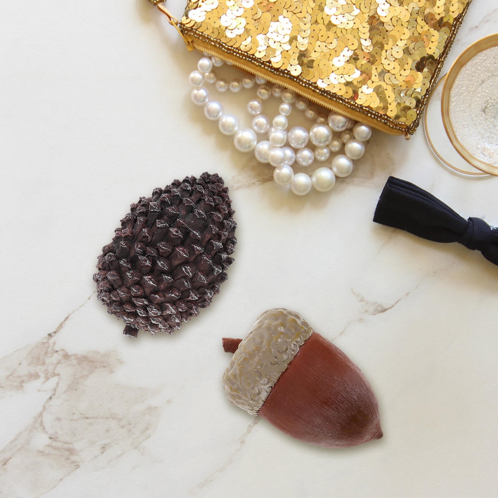 Masteelf 2pcs Pinecone Hide Keys Box Diversion Key Hider Acorn Shaped ...