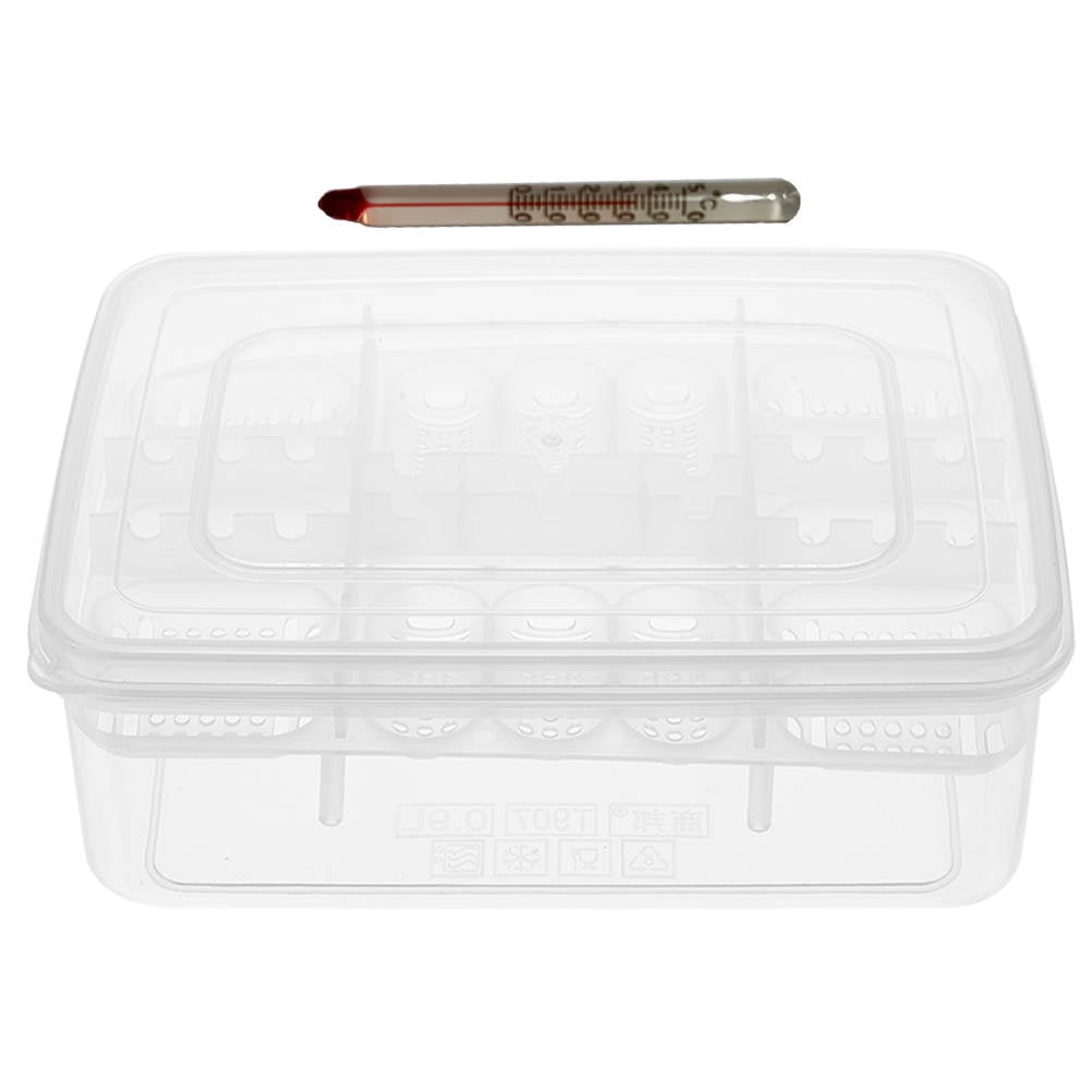 Masteelf 2pcs Plastic Reptile Egg Incubator 16-Holes Hatchery Box for ...