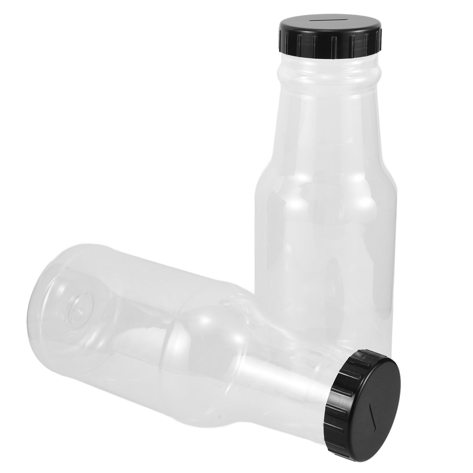 Masteelf 2pcs Popcorn Storage Bottle with Screw Cap Clear Plastic ...