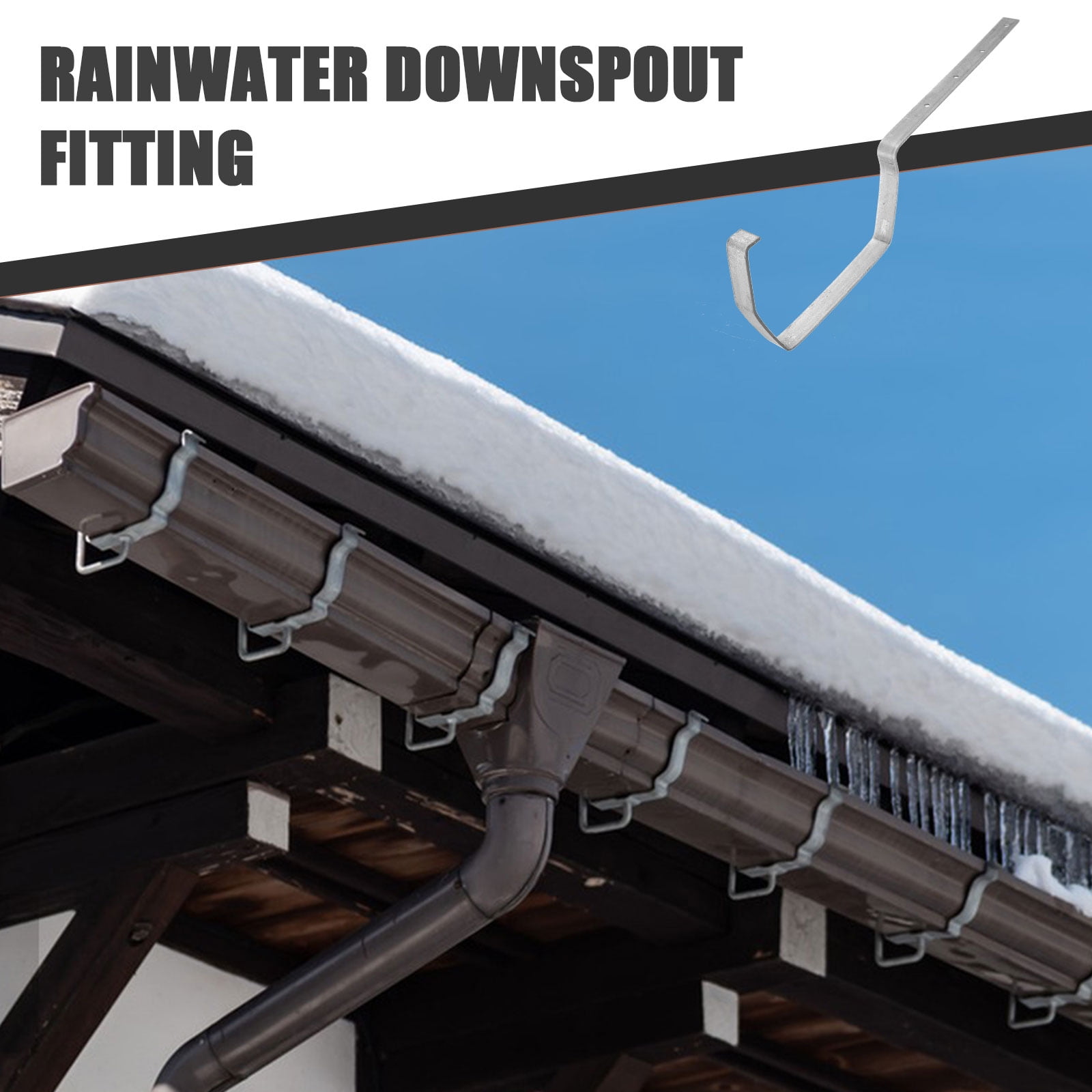 Masteelf 2pcs Rain Gutter Bracket Gutter Rack Downspout Extensions ...