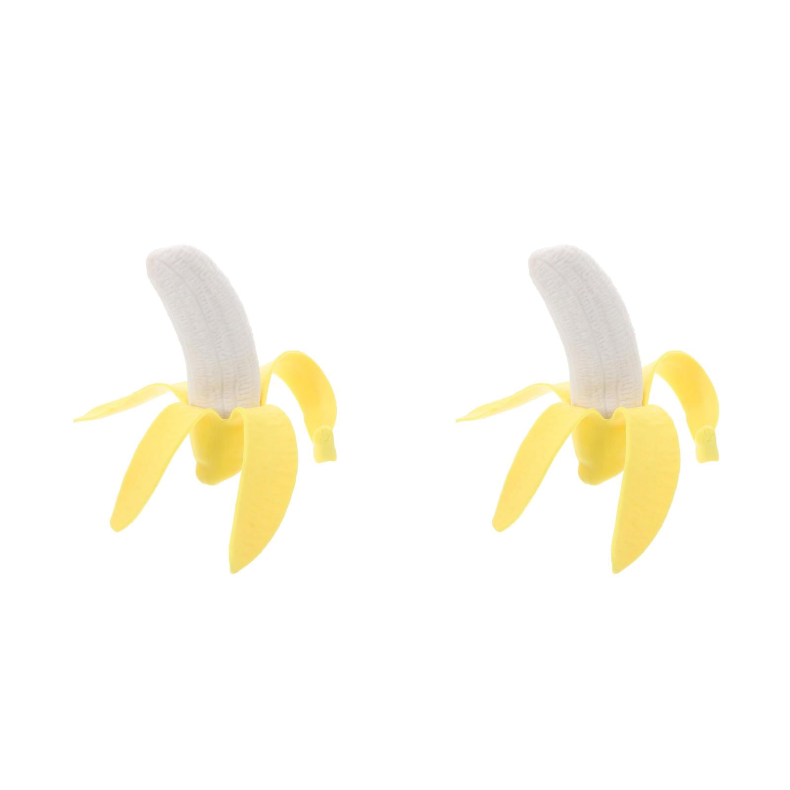 Masteelf 2pcs Realistic Fake Banana Artificial Lifelike Peeling Fruit ...