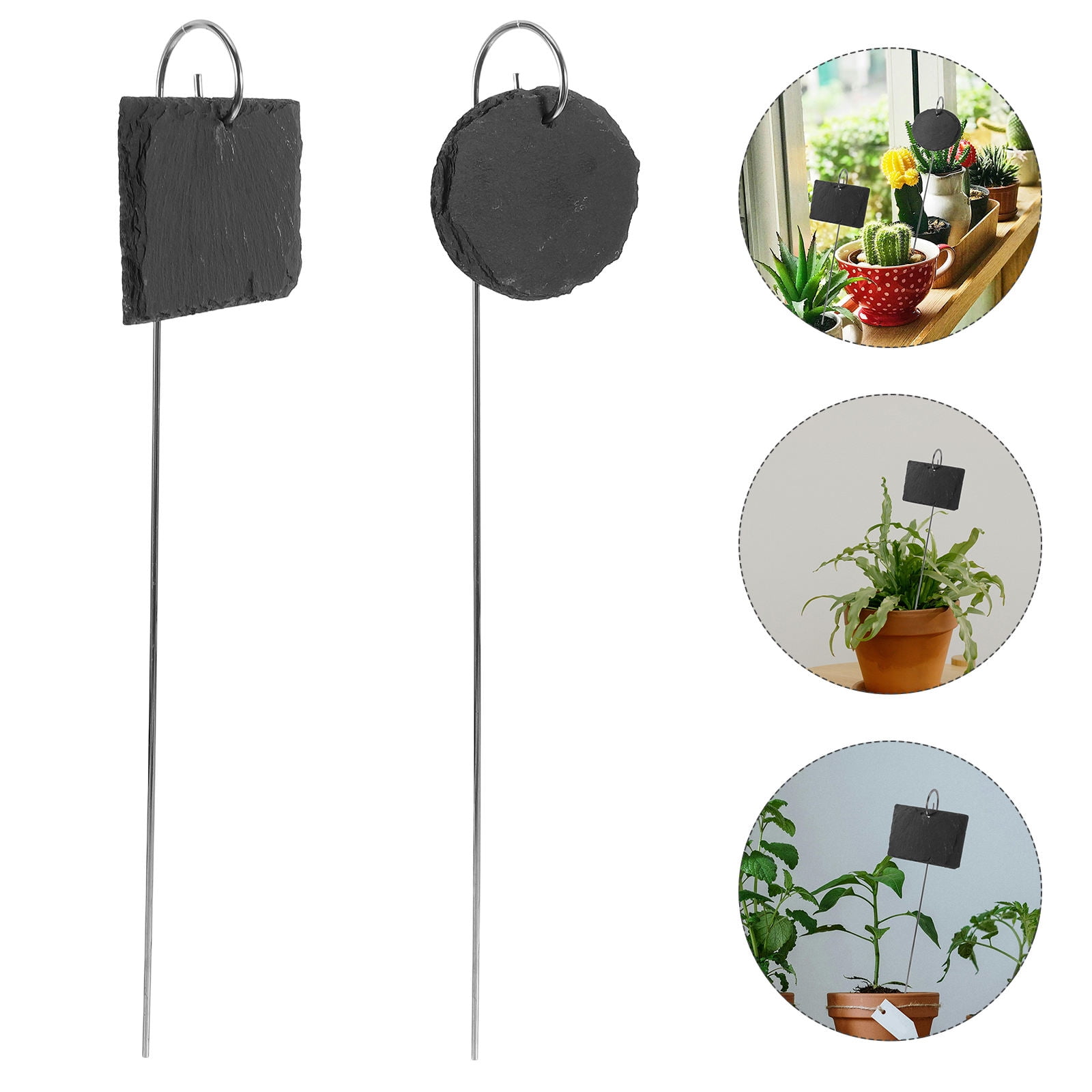 Masteelf 2pcs Reusable Black Plant Signs Weatherproof Plant Name Tags ...