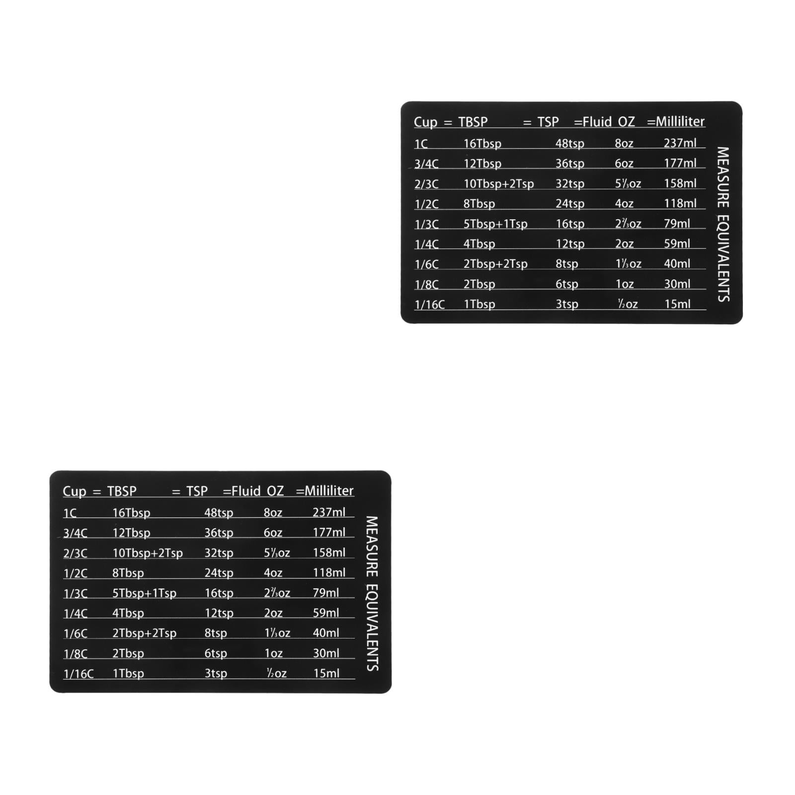 Masteelf 2pcs Reusable Measure Conversion Chart Magnetic Measure ...