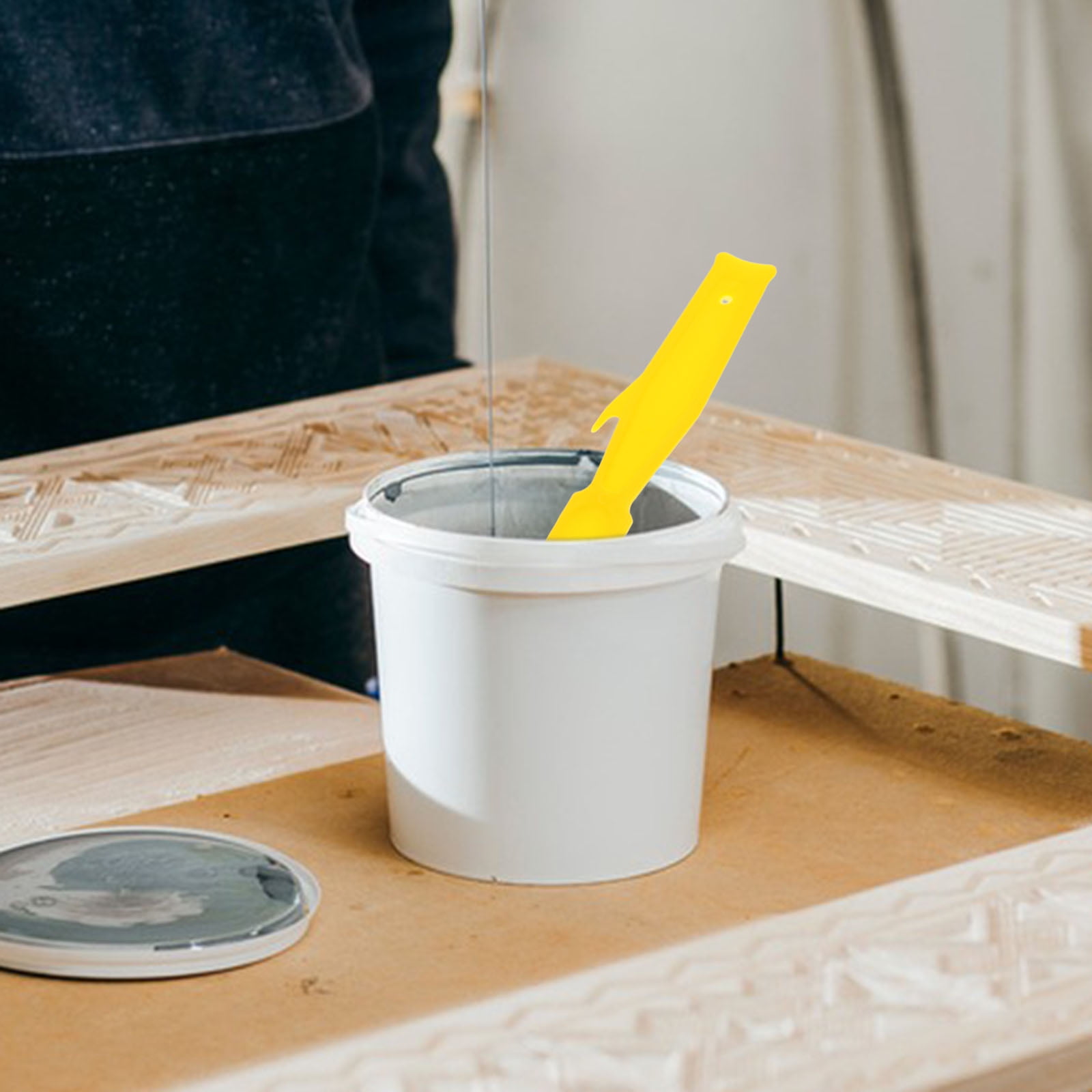 Masteelf 2pcs Reusable Paint Stir Stick Manual Paint Mixing Tool Paint ...