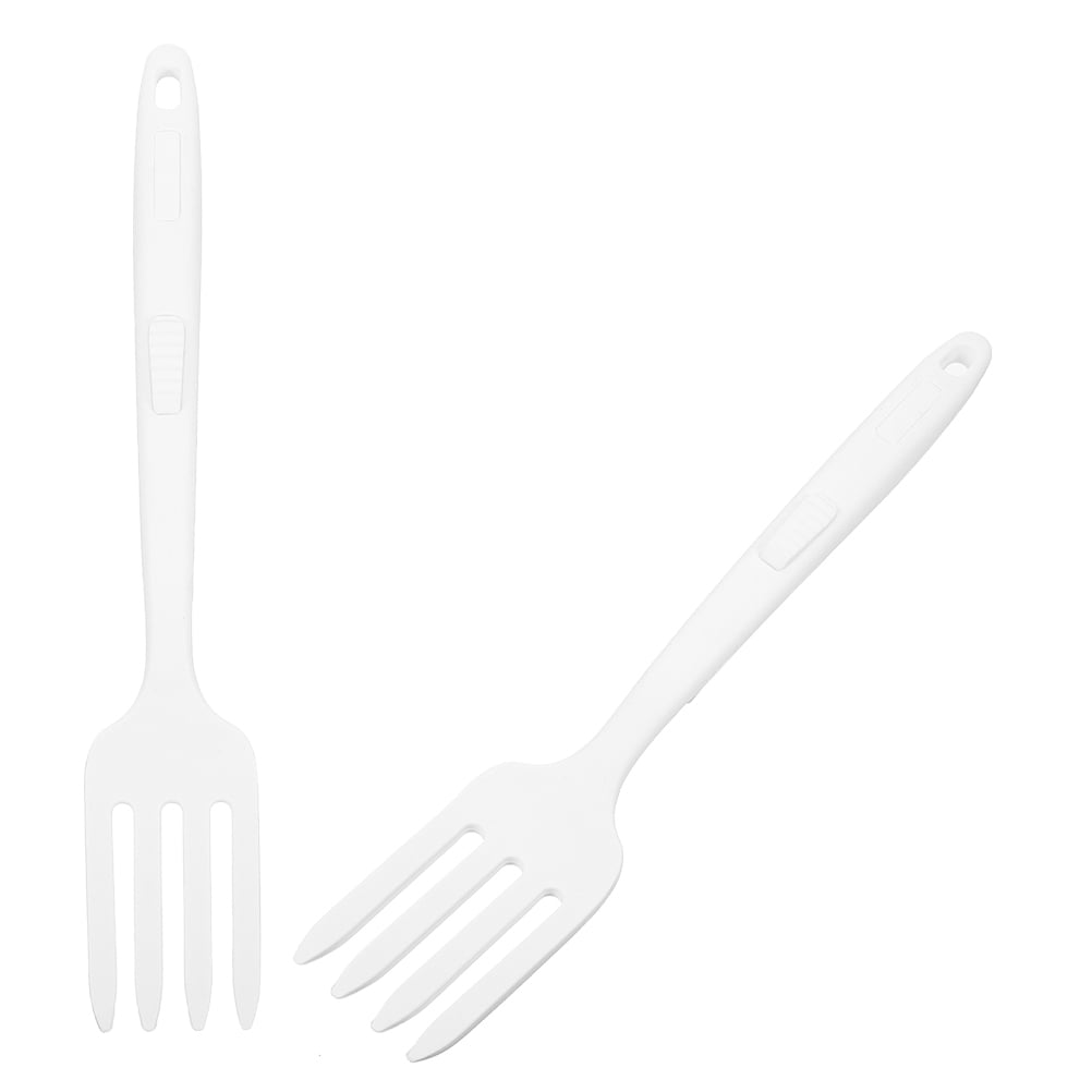 Masteelf 2pcs Reusable Silicone Cooking Forks for Kitchen Long Handle ...