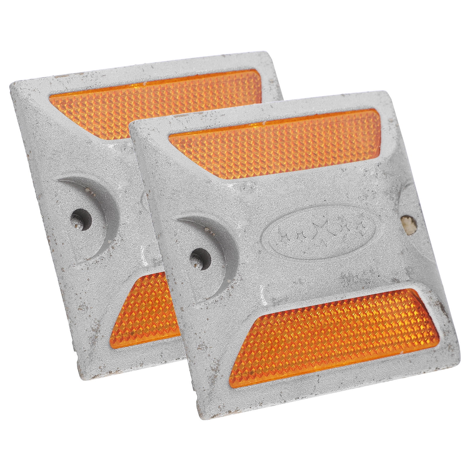 Masteelf 2pcs Road Reflectors Reflective Casting Aluminum Dock Warning ...