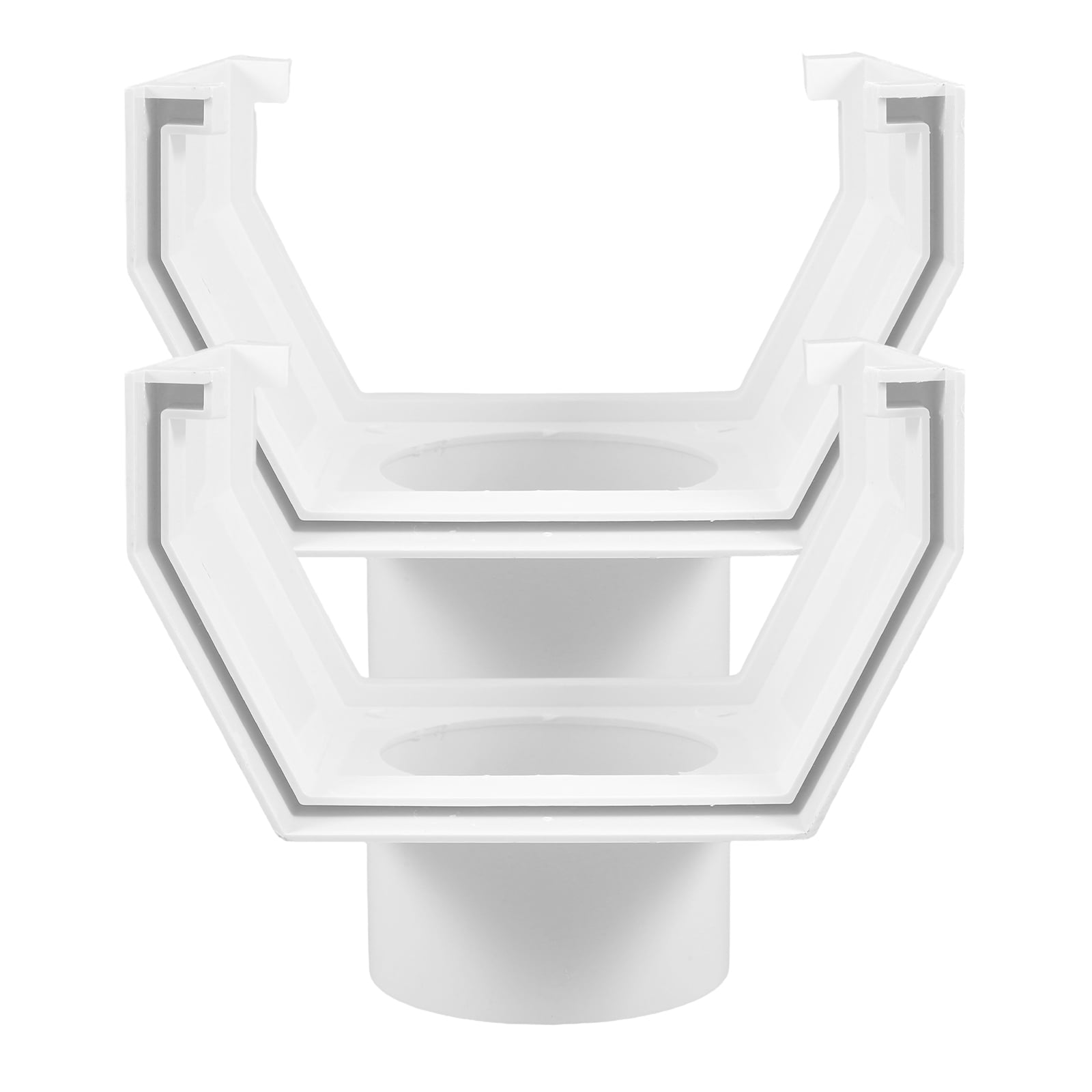Masteelf 2pcs Roof Gutter Drain Connectors Rainwater Downspout Fitting ...