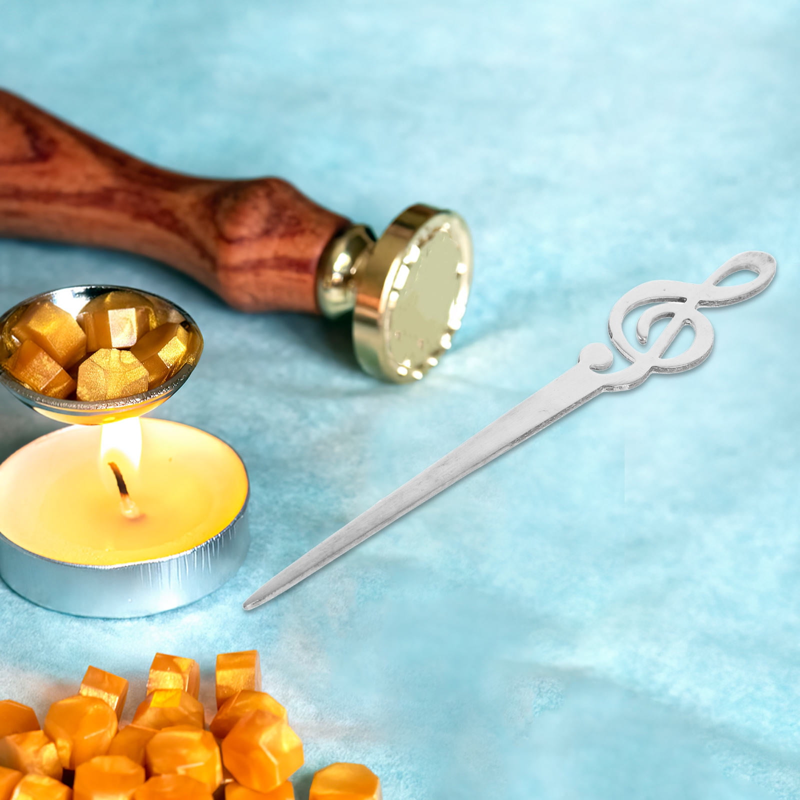 Masteelf 2pcs Sealing Wax Stirring Sticks Wax Seal Mixing Rod Metal ...