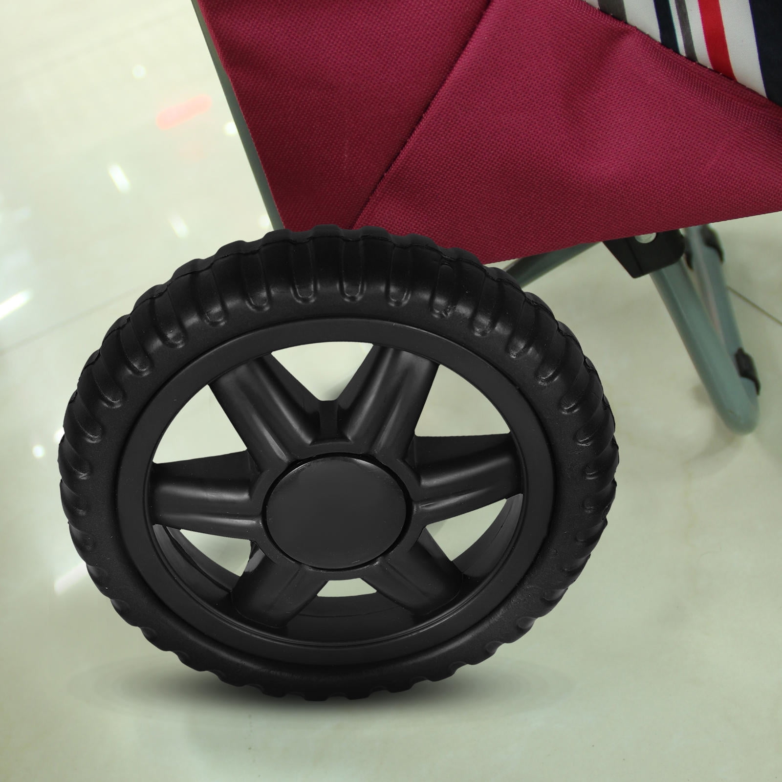 Masteelf 2pcs Shopping Cart Wheels Replacements Black Rubber Wheels ...