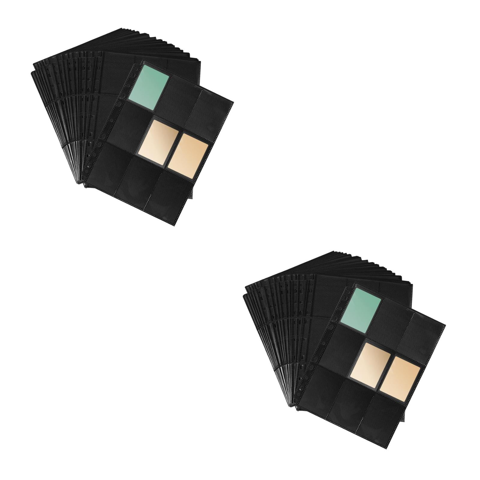 Masteelf 2pcs Side Loading Card Sleeves, Trading Card Binder Sleeves ...