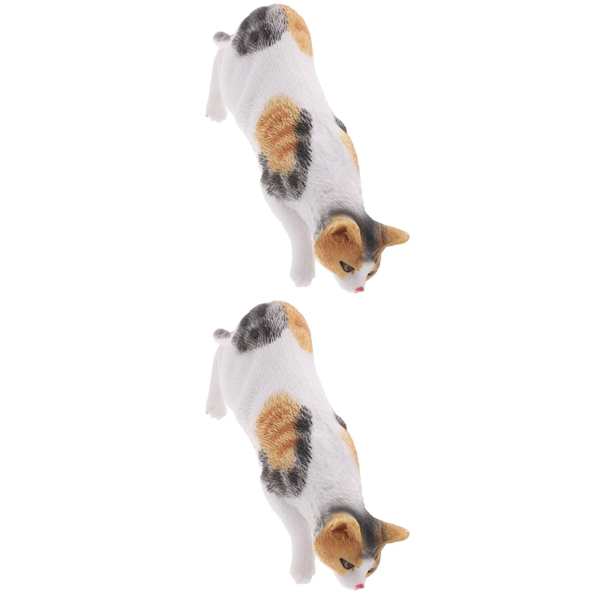 Masteelf 2pcs Simulated Cat Model Cat Figurine Lifelike Cat Statue Cat ...