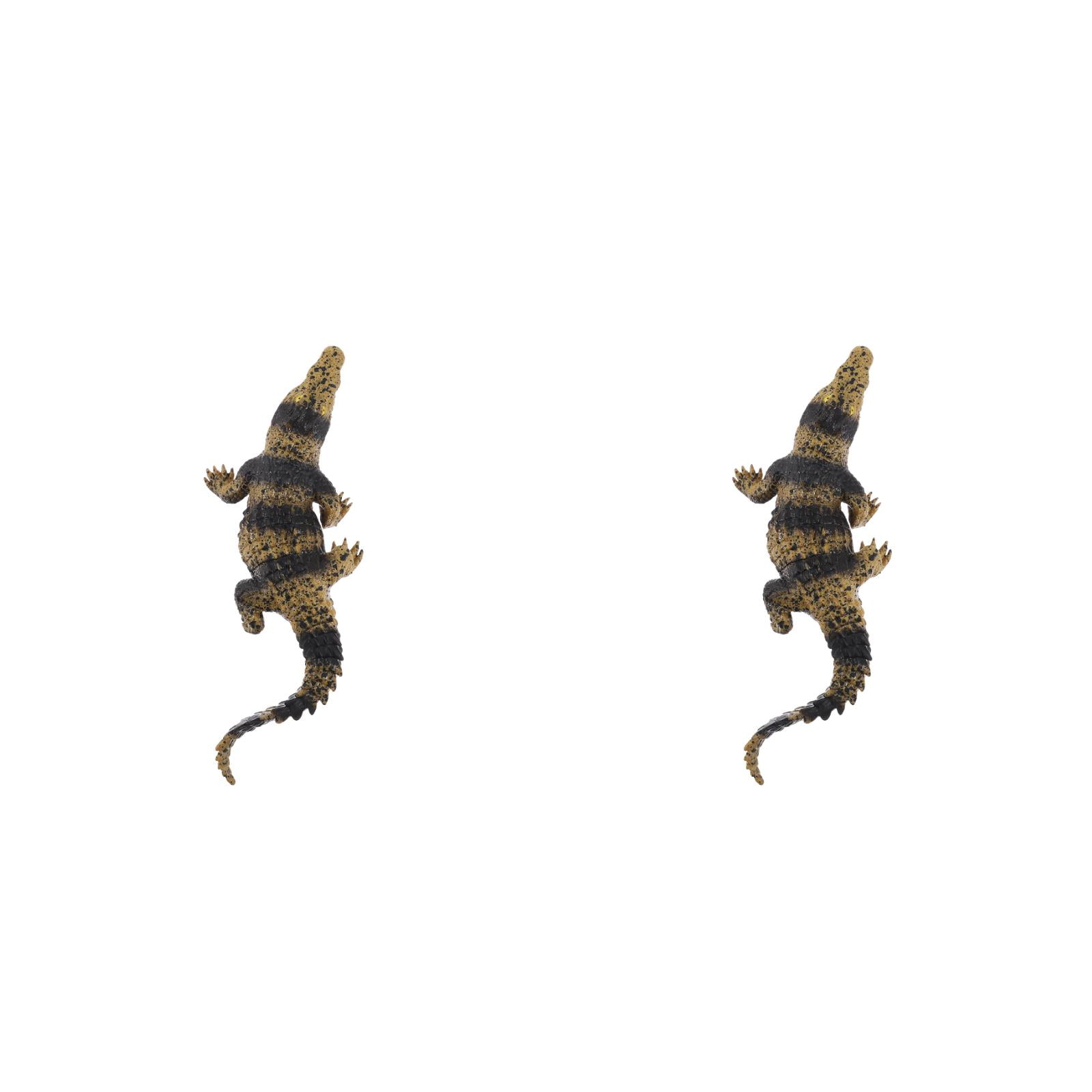 Masteelf 2pcs Simulated Model Figure Alligator Figurines Playset ...