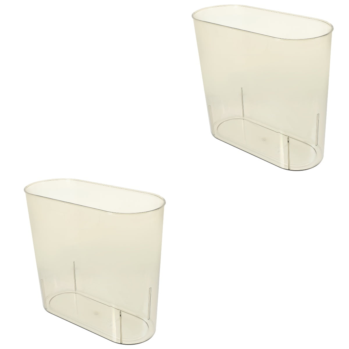 Masteelf 2pcs Small Trash Can Transparent Slim Garbage Can Clear Trash ...