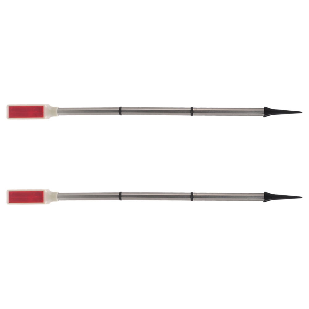 Masteelf 2pcs Solar Powered Reflective Driveway Markers Red LED Warning ...