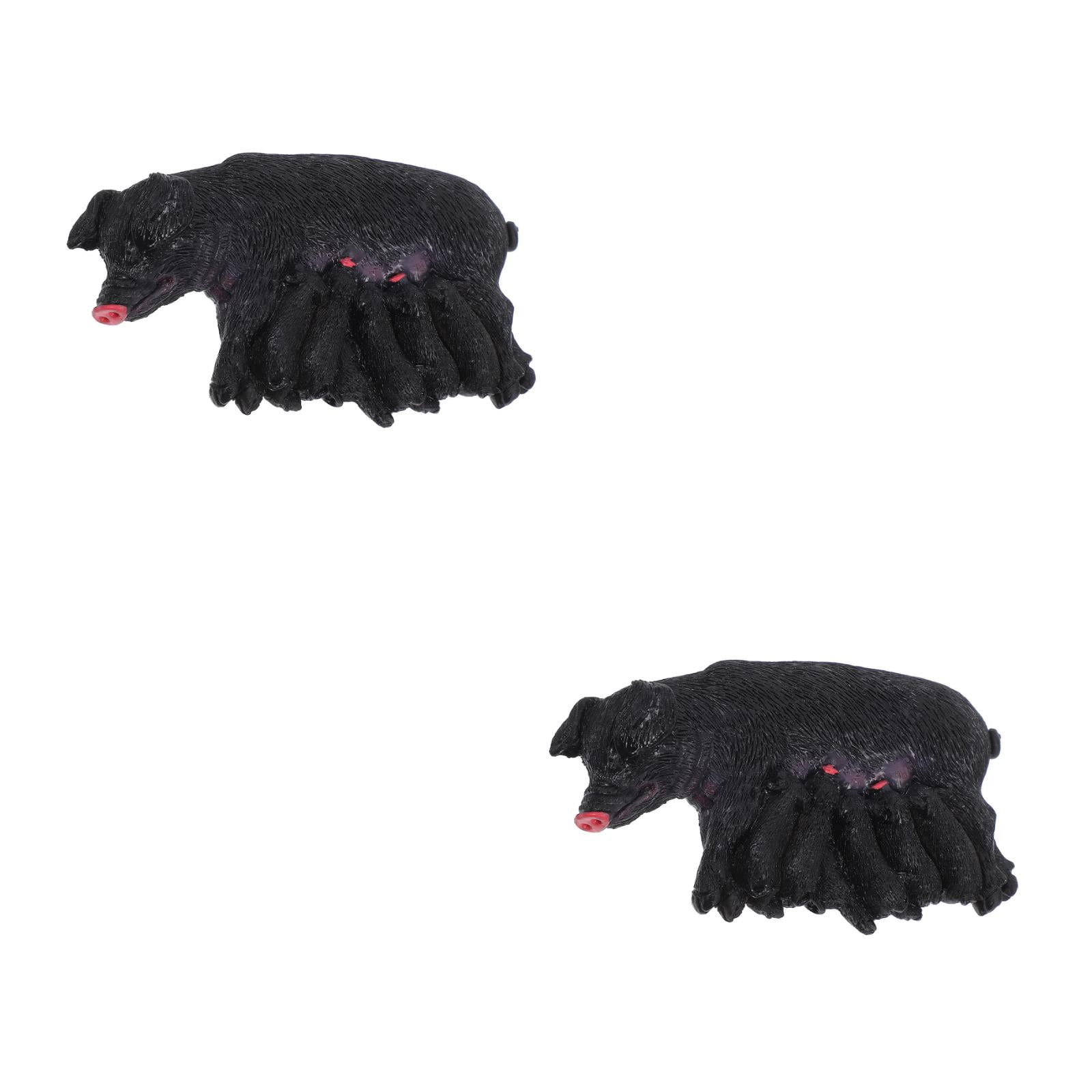 Masteelf 2pcs Sow Piglets Figurines Realistic Resin Pig Statues For ...