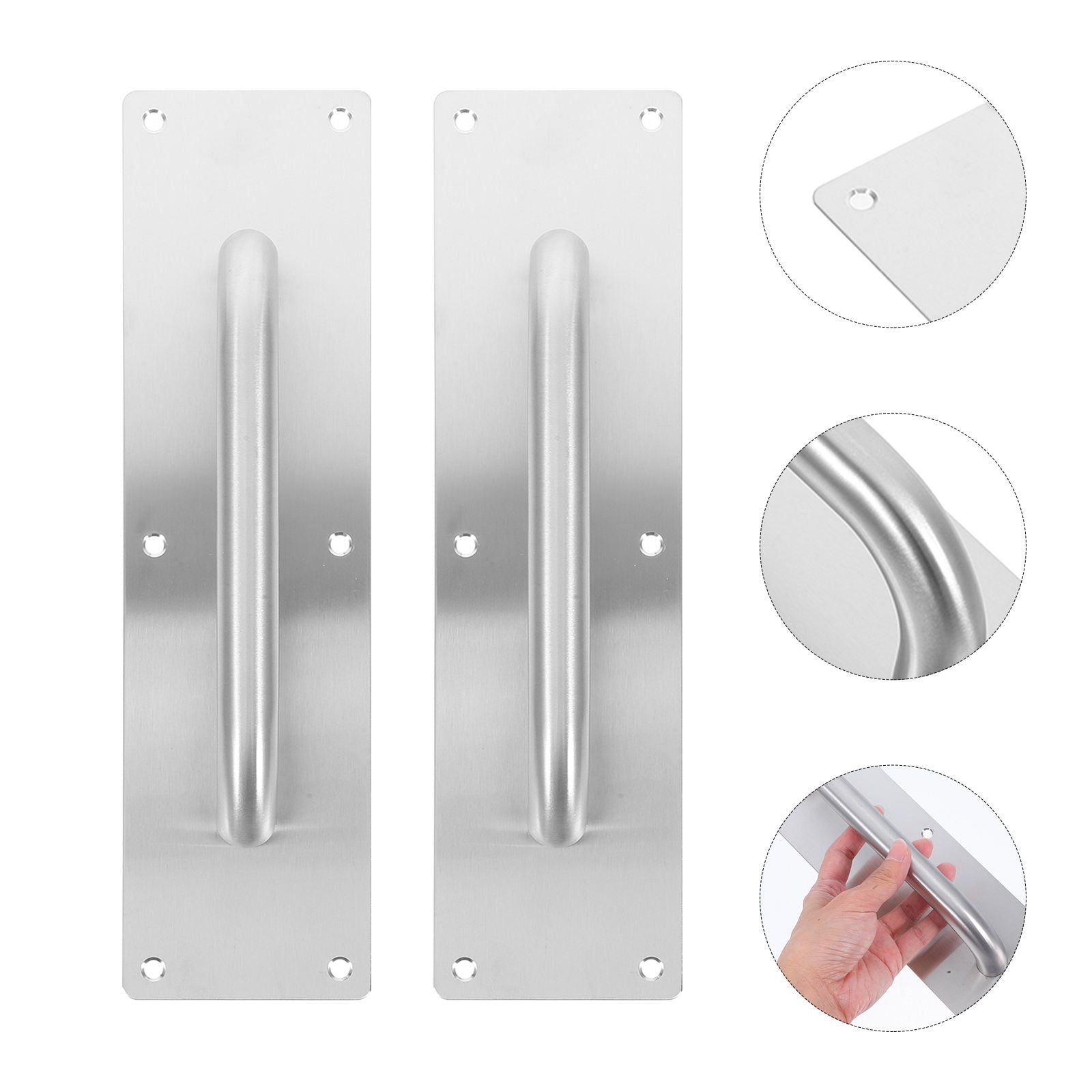 Masteelf 2pcs Stainless Steel Brushed Square Door Handle Surface ...