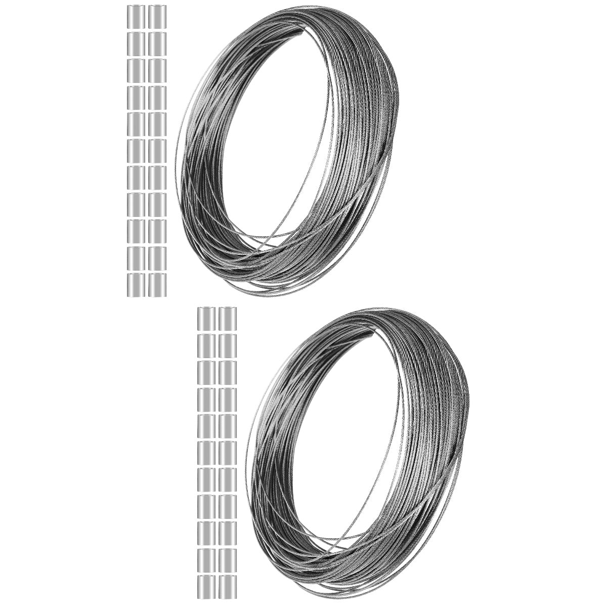 Masteelf 2pcs Stainless Steel Cable Wire Rope with Sleeves for Deck ...