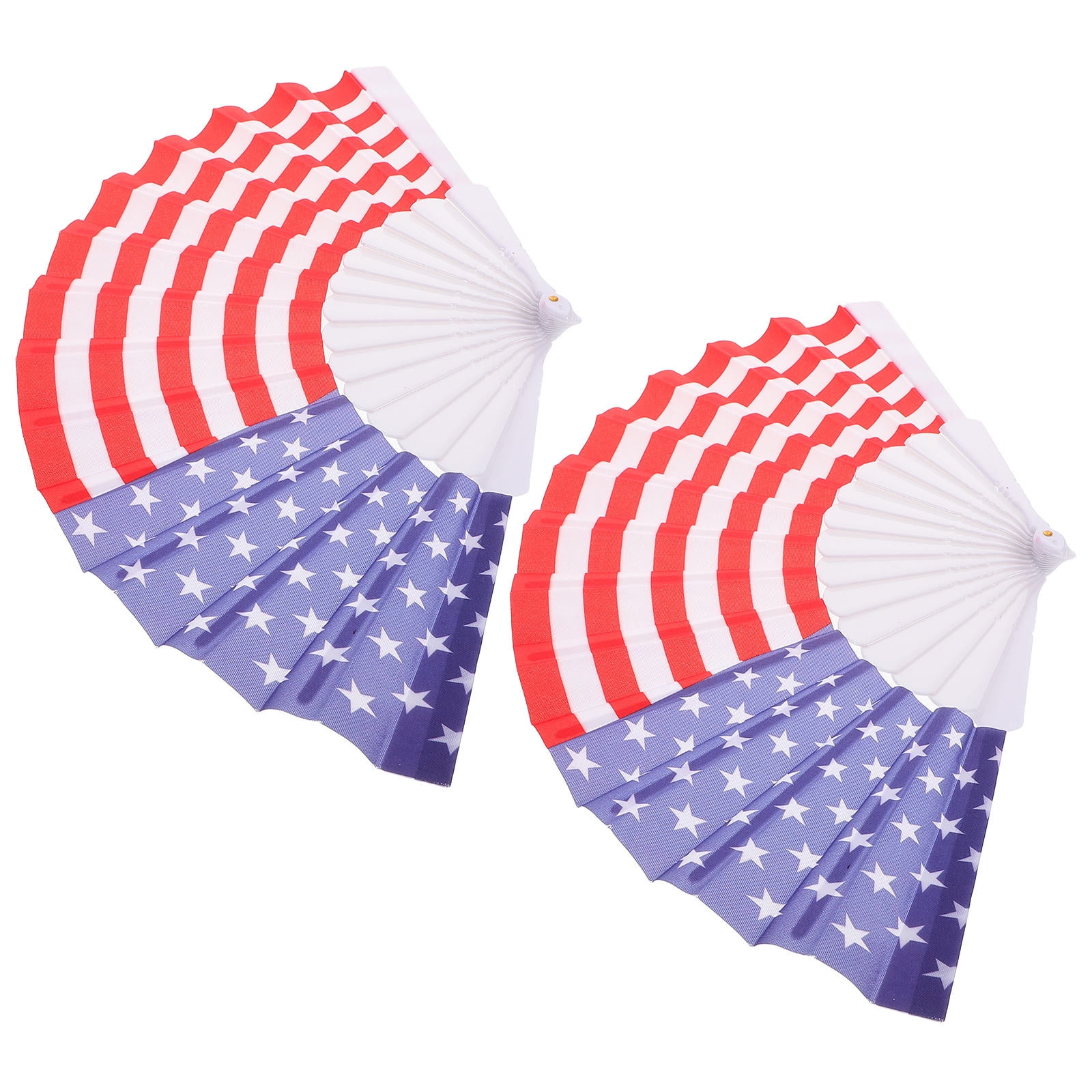 Masteelf 2pcs Stars Stripes Fans July 4th Patriotic American Flag ...