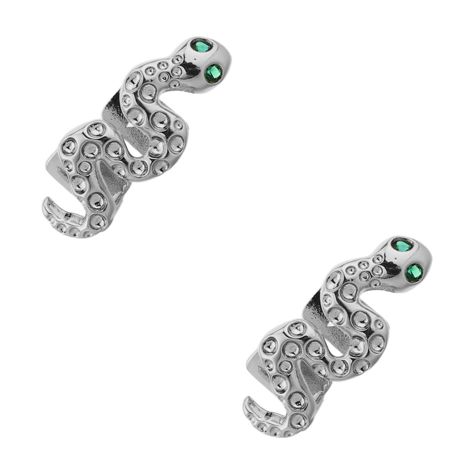 Masteelf 2pcs Teeth Grill Snake Shaped Fake Teeth Braces Metal Teeth ...