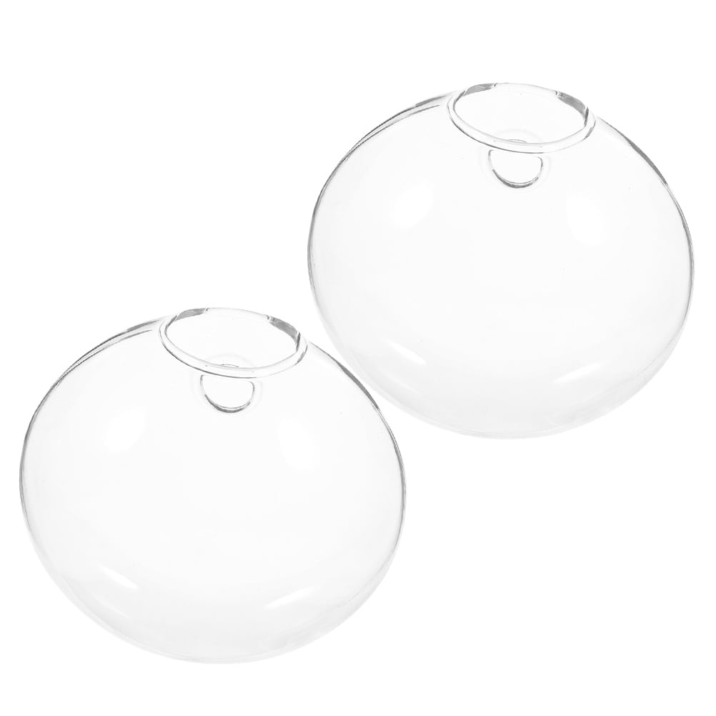 Masteelf 2pcs Clear Glass Wall Vase for Plants Terrarium Hanging Bowl ...