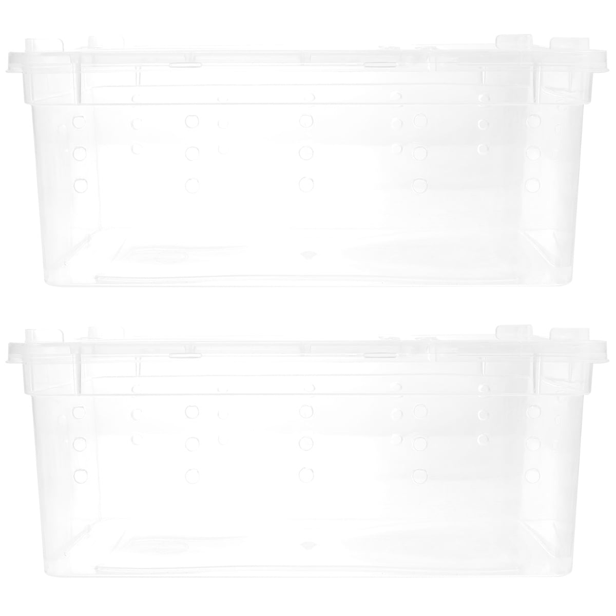 Masteelf 2pcs Transparent Reptile Feeding Box Spider Terrarium Jumping ...