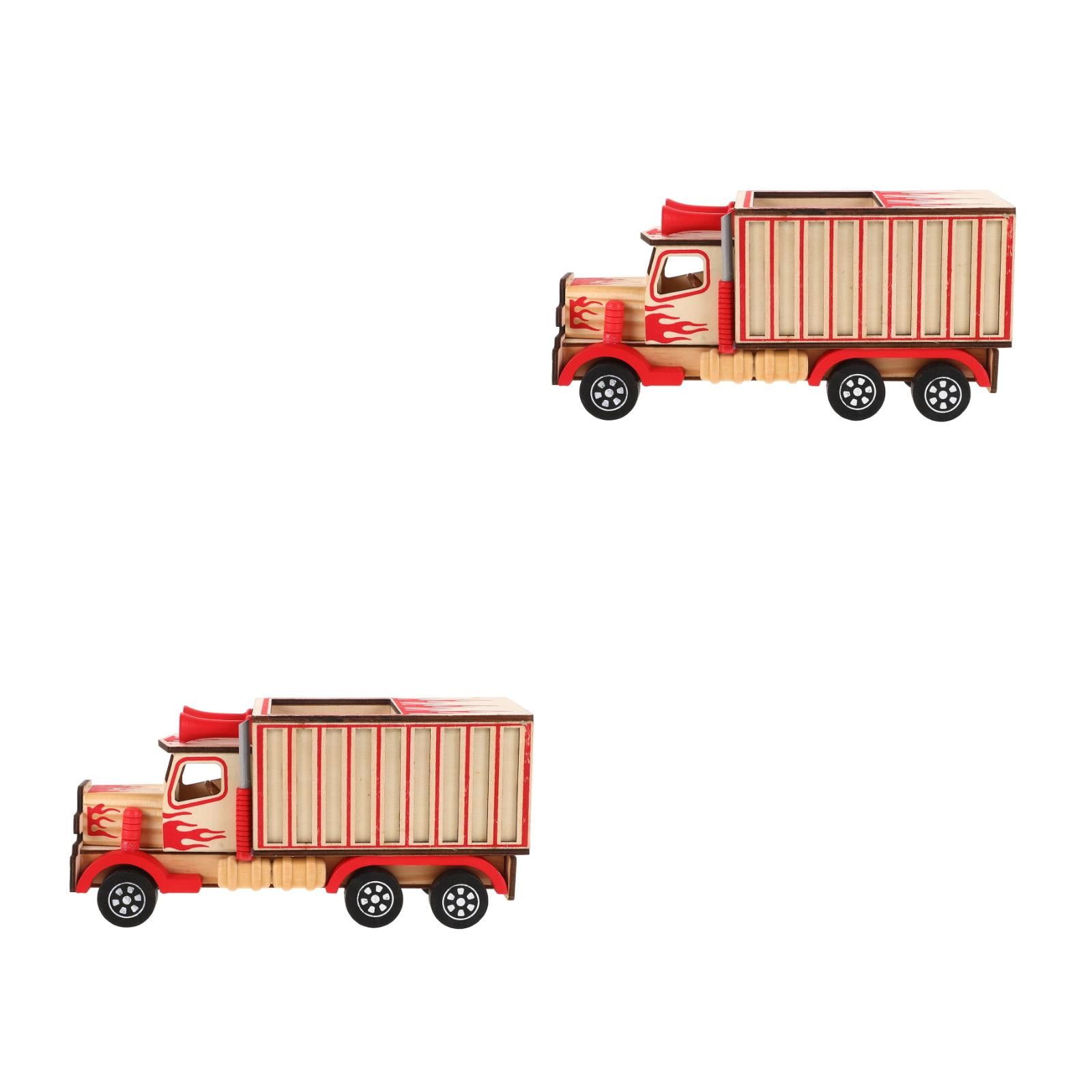 Masteelf 2pcs Truck Model Truck Model Truck Statue Ornament Miniature ...