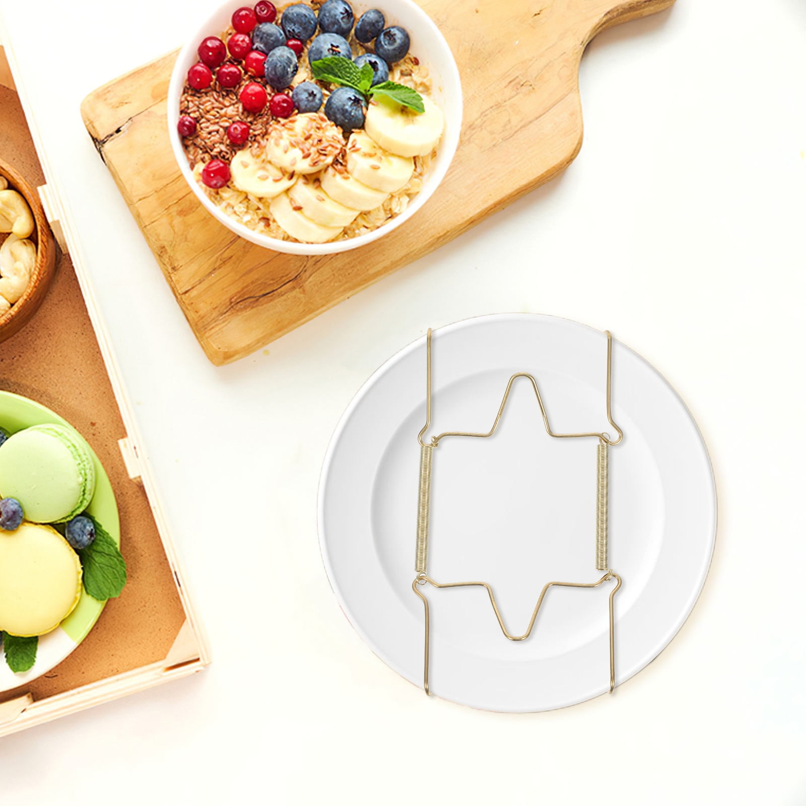 Masteelf 2pcs U-Shaped Invisible Spring Plate Hangers Metal Wall Plate ...