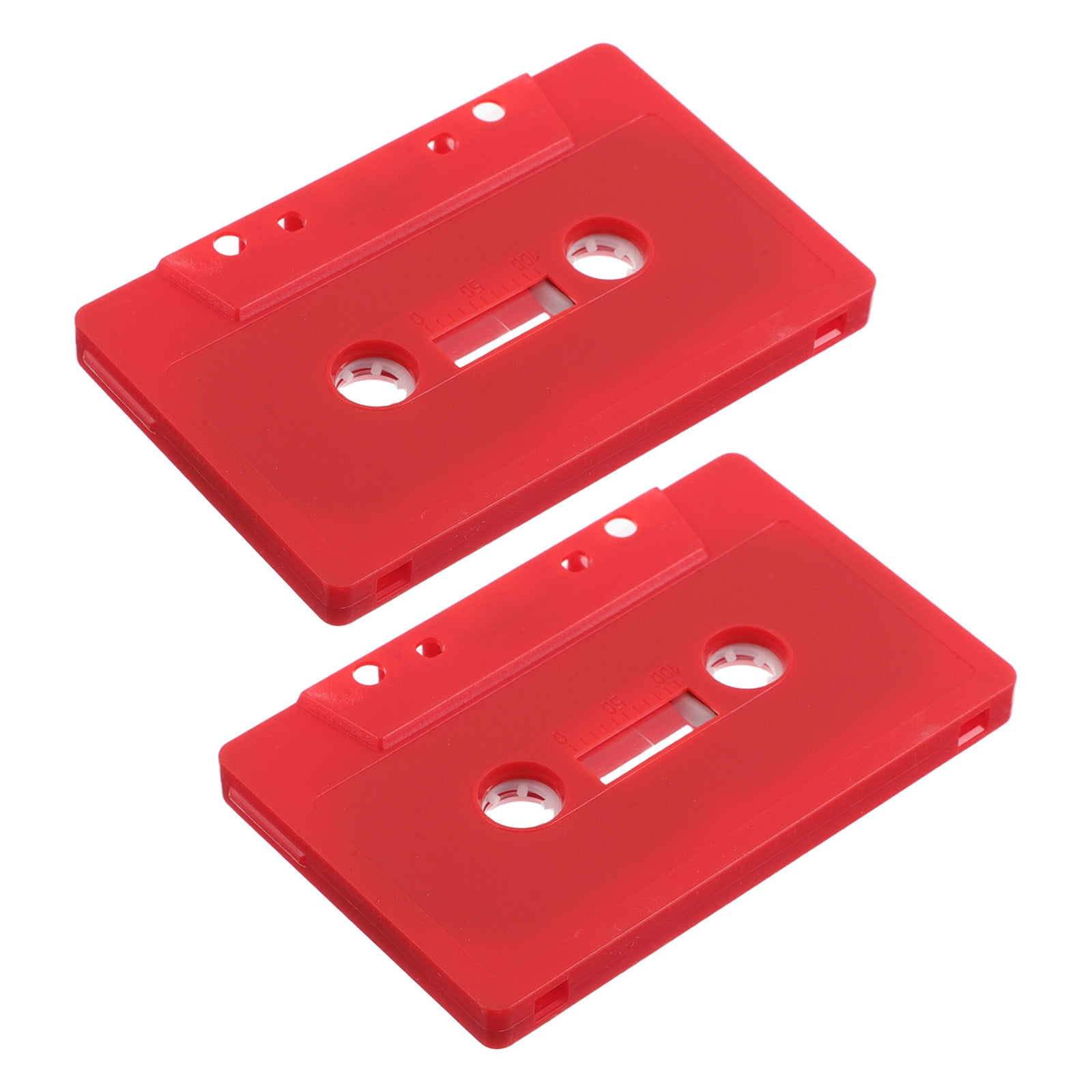 Masteelf 2pcs Vintage Red Cassette Decoration Audio Tape Without Core ...