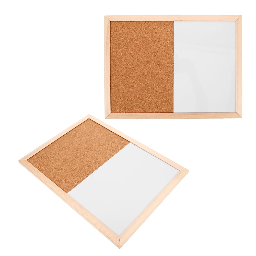 Masteelf 2pcs Wall Mounted Combination Notice Board with Cork and Dry ...