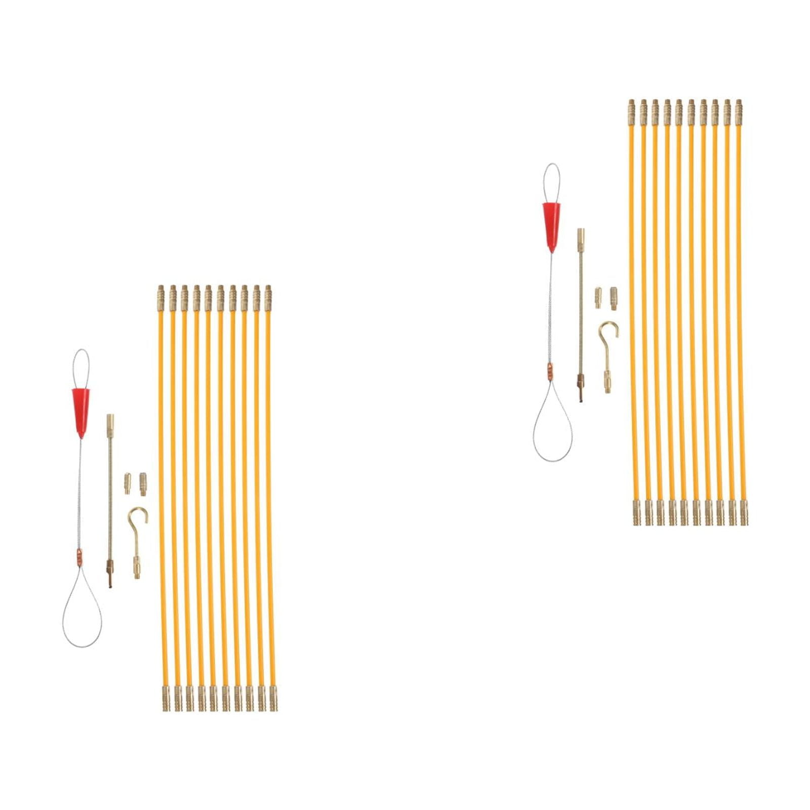 Masteelf 2pcs Wire Fishing Rod 33CM Fiberglass Fishing Pull Rod Wire ...