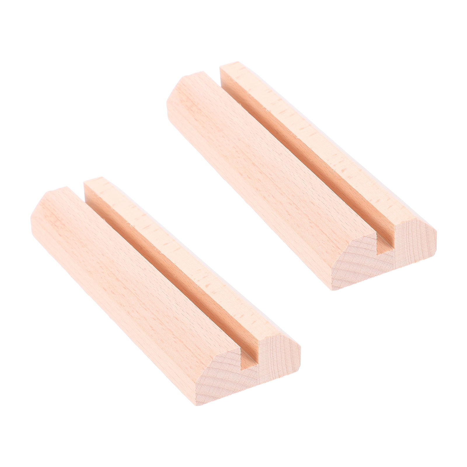 Masteelf 2pcs Wooden Base Sign Holder Vertical Desk Stand Rustic Wood ...