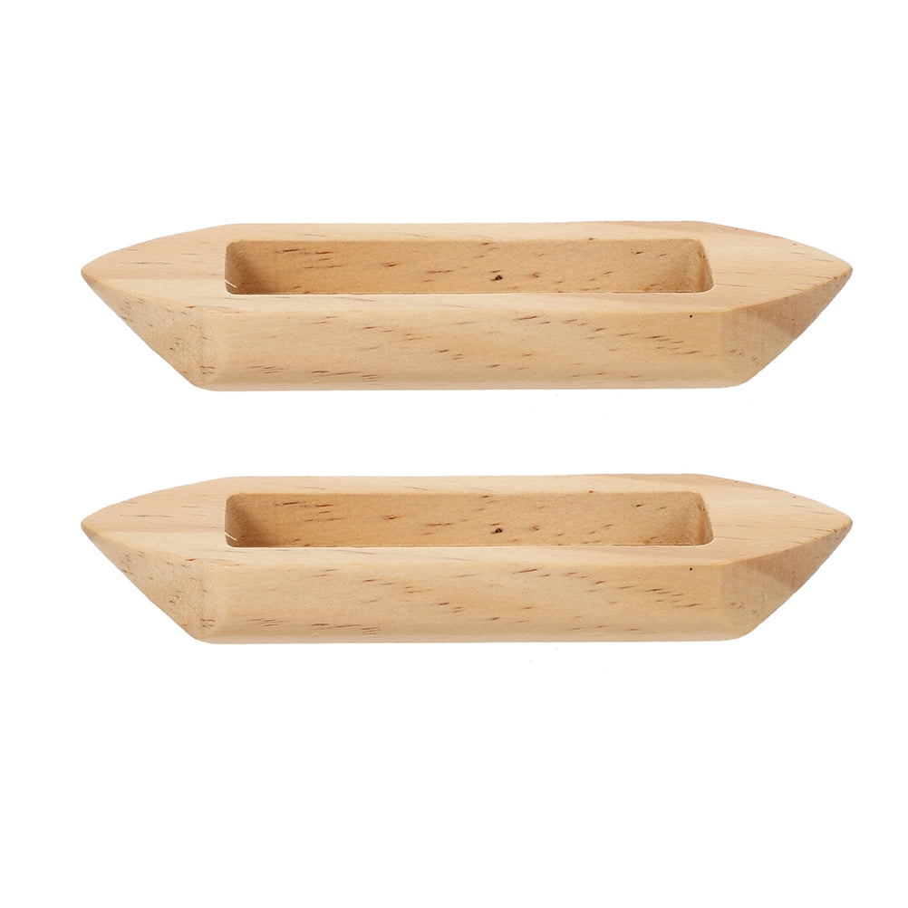 Masteelf 2pcs Wooden Boat Model Unfinished Wooden Canoe Decor Fishing ...