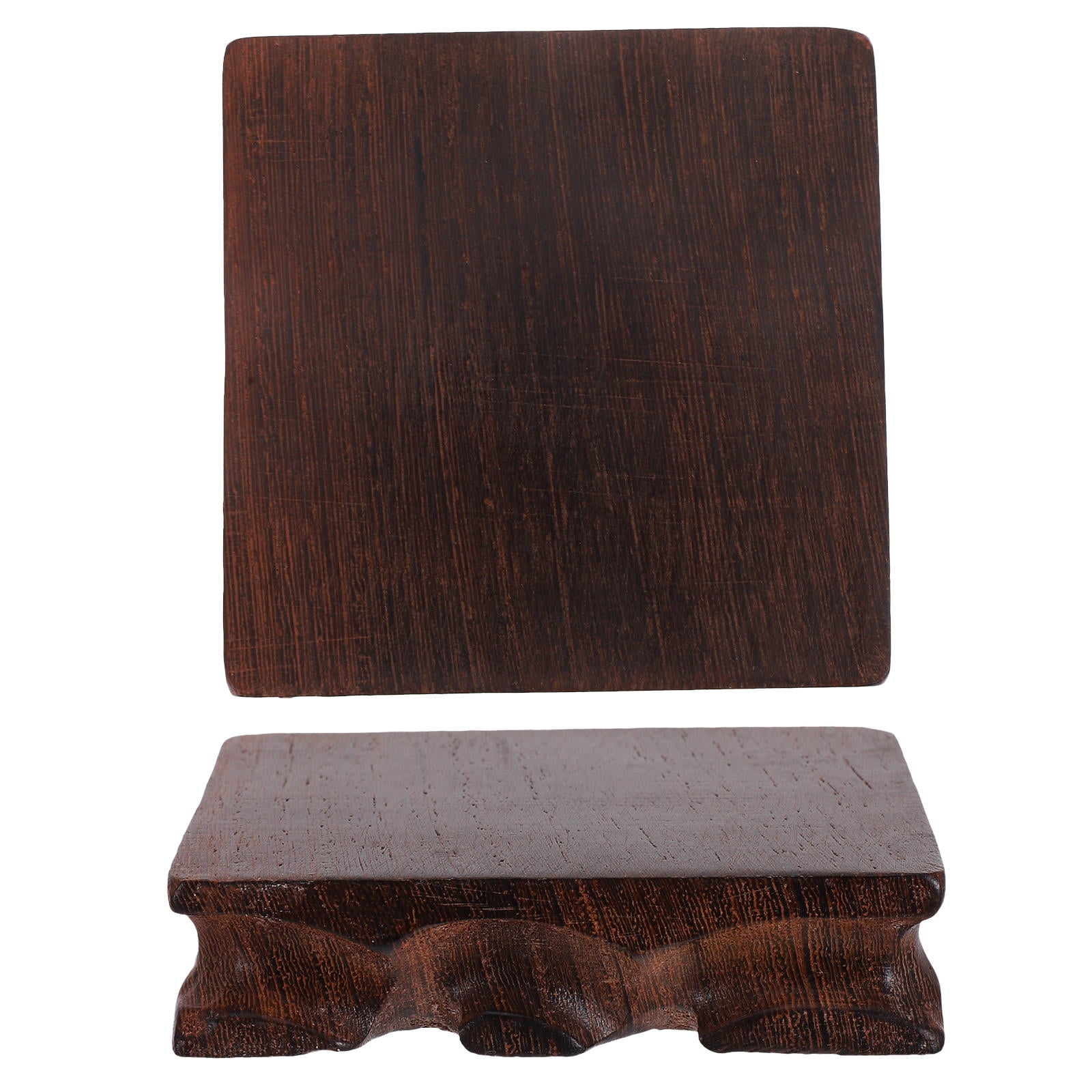 Masteelf 2pcs Wooden Display Stand Square Bonsai Base Wood Display Base ...