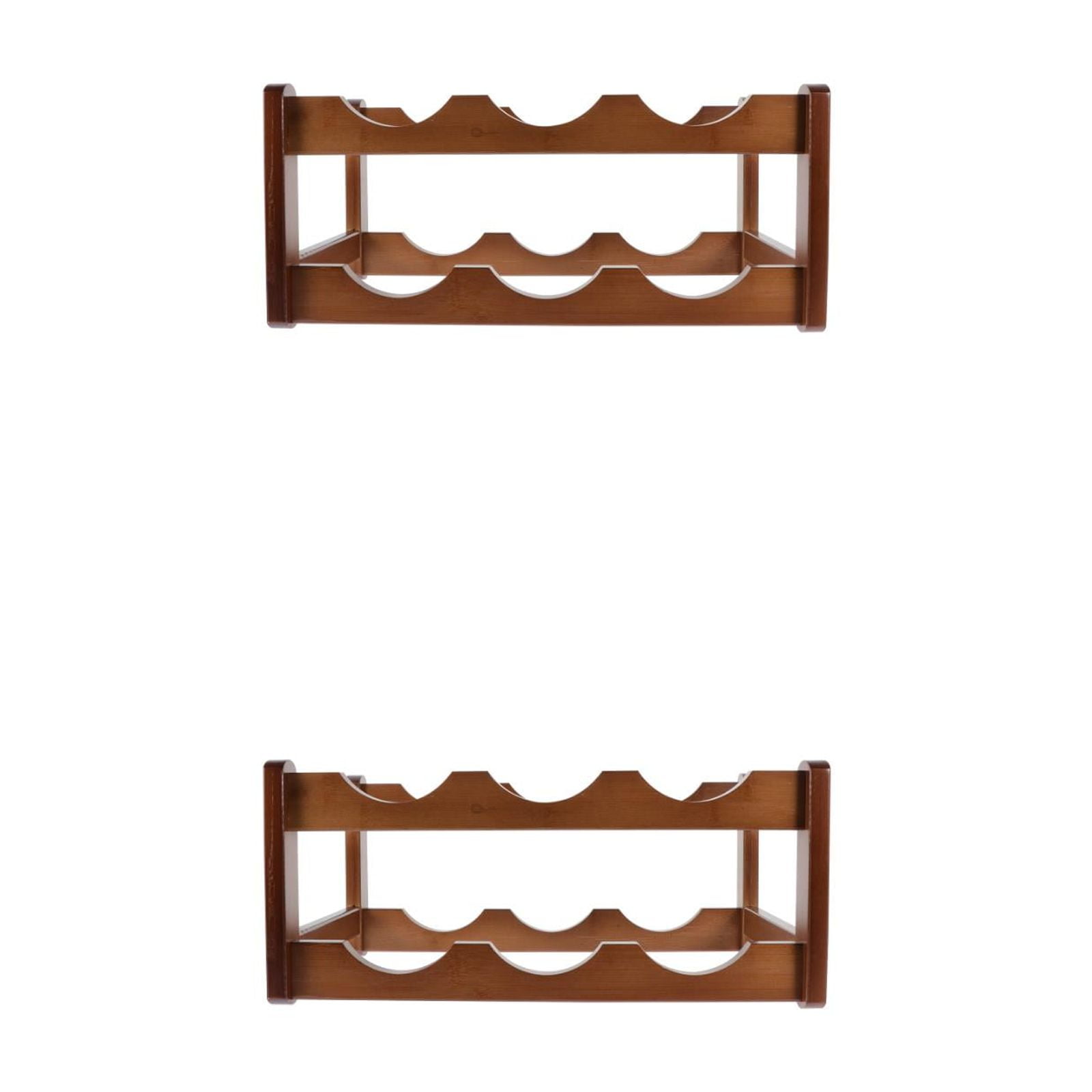 Masteelf 2pcs Wooden Storage Racks Free Standing Countertop Rack Bottle ...
