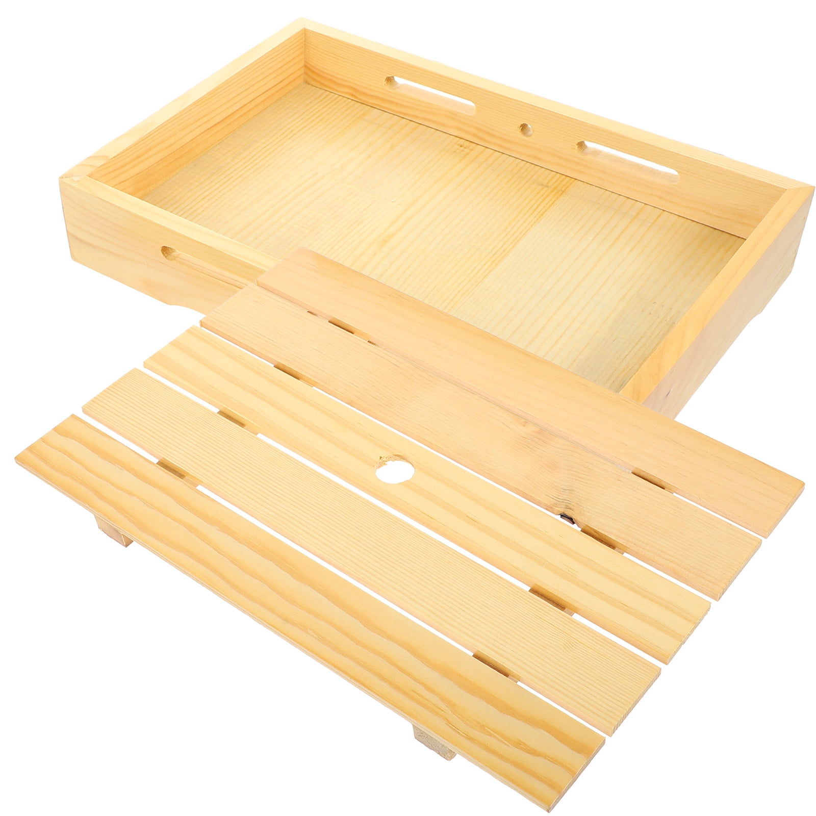 Masteelf 2pcs Wooden Sushi Tray Japanese Style Sushi Case Sushi Display ...