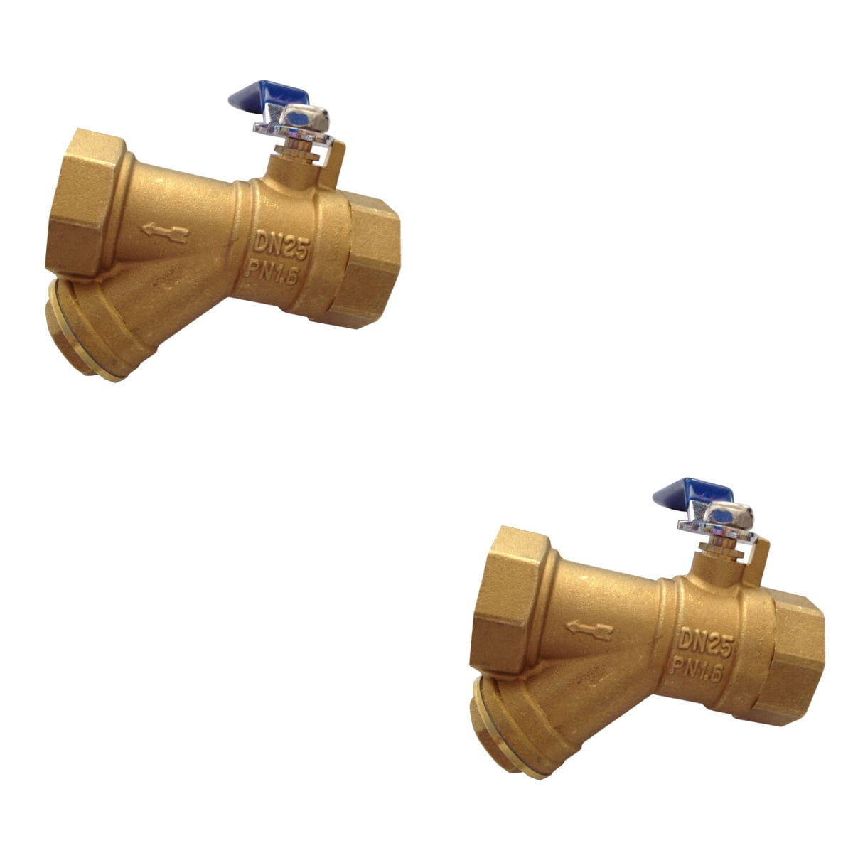 Masteelf 2pcs Y Type Brass Strainer Filter Ball Connector 1 Inch DN25 ...