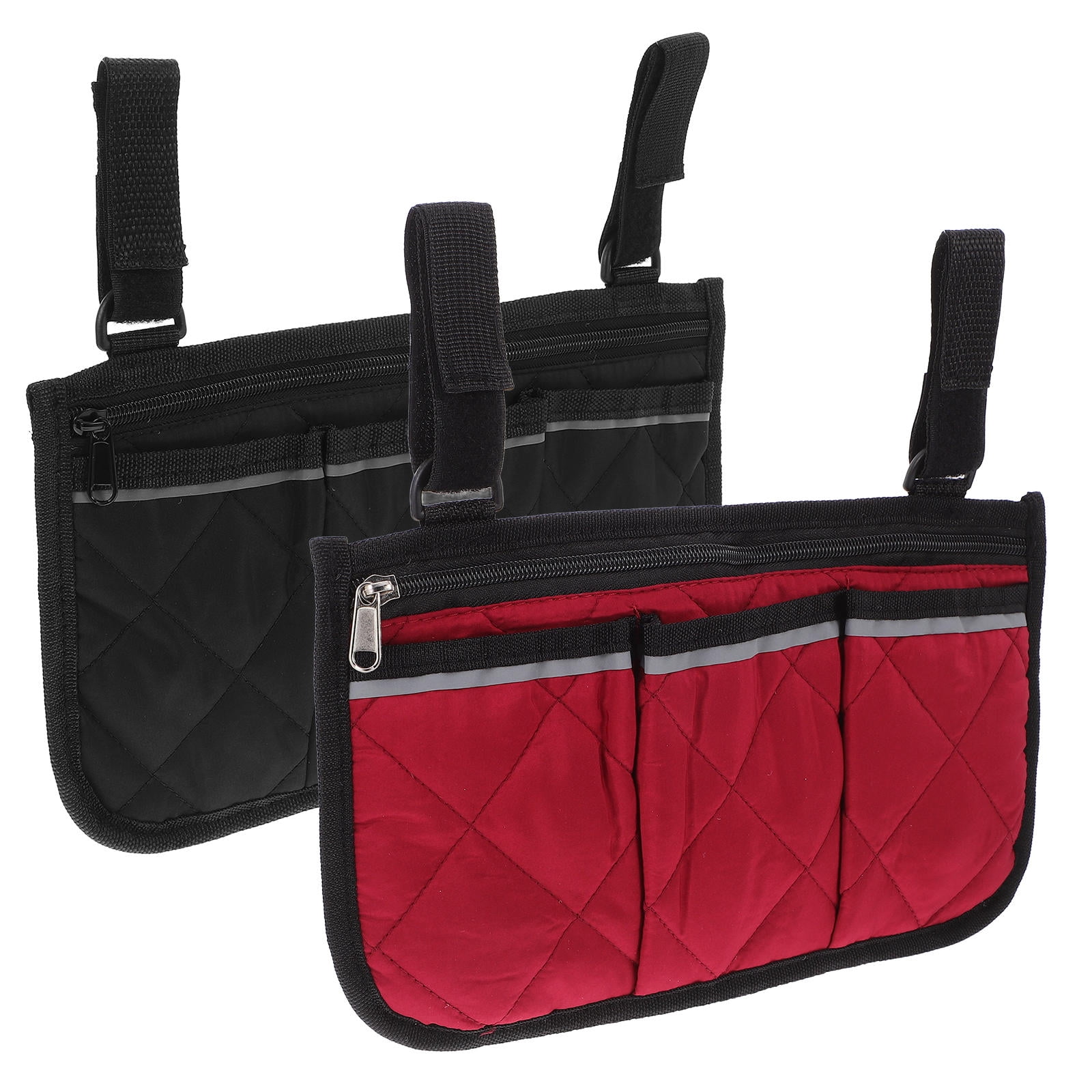 Masteelf 2pcsWheelchair Side Bag Universal Walker Accessories Pouch ...