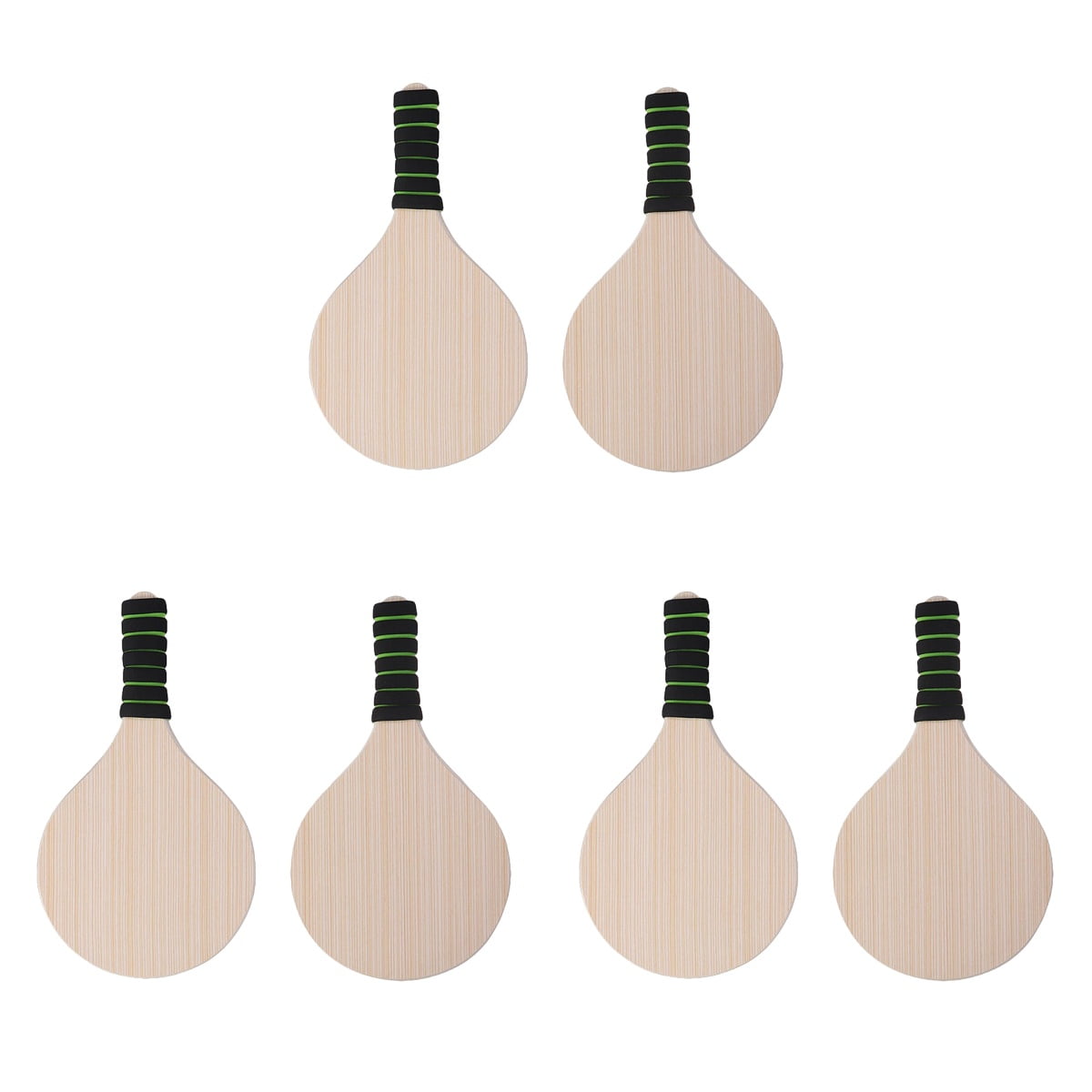 Masteelf 3 Pairs Wooden Beach Game Bat Badminton Racket for Outdoor ...