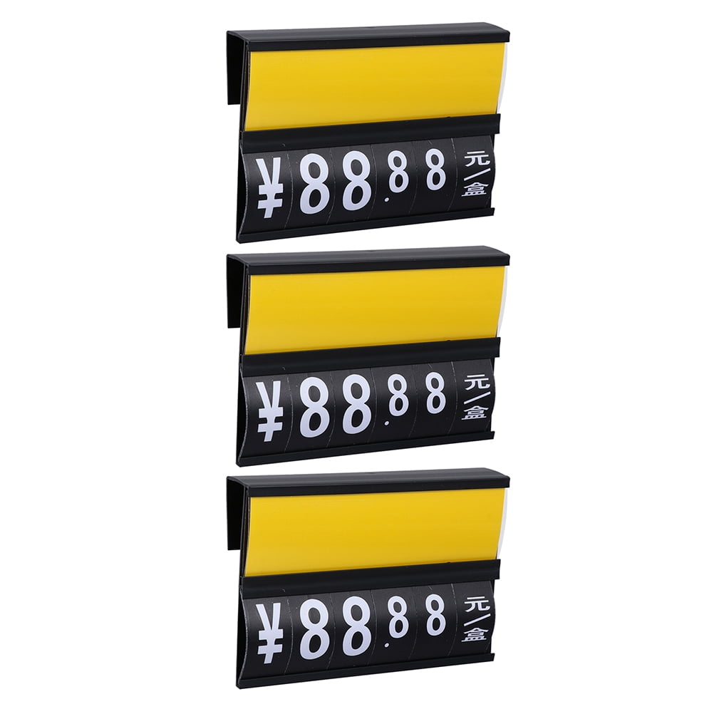 3 Pcs Price Tag Rack for Supermarket Display Erasable Tags Portable and ...