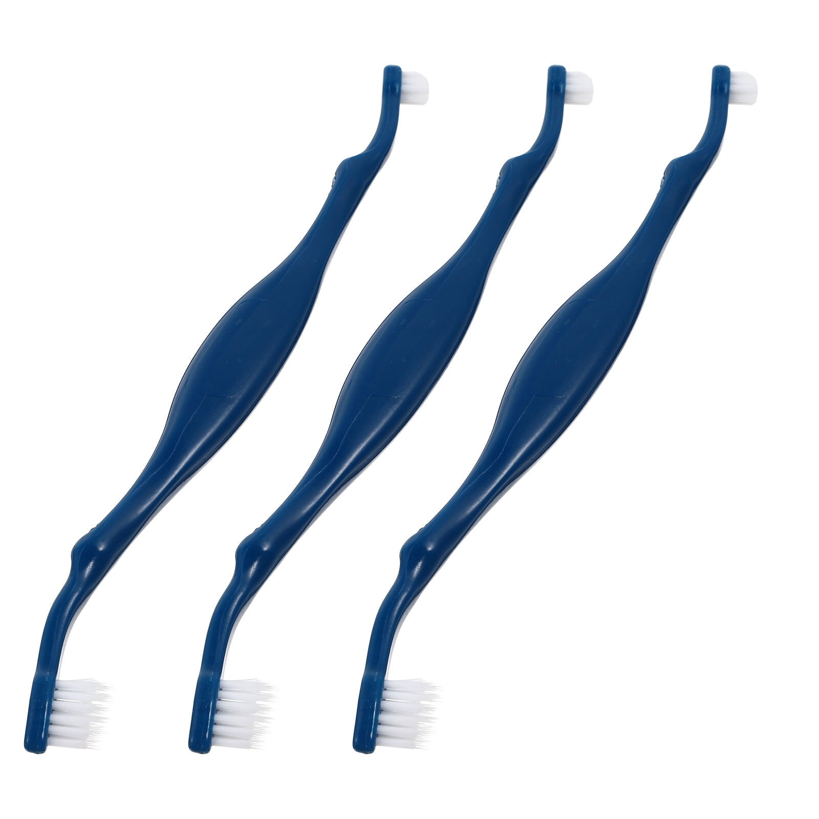 Masteelf 3Pcs Blue Double Head Pet Toothbrushes for Dogs with Sharpened ...
