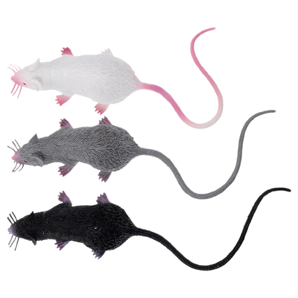 Masteelf 3 Pcs Realistic Mouse Prank Toy Lifelike Mouse for Halloween ...