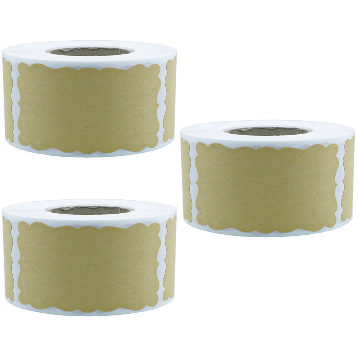 Masteelf 3 Rolls Sealing Stickers Label Self-adhesive Blank Decals Gift ...